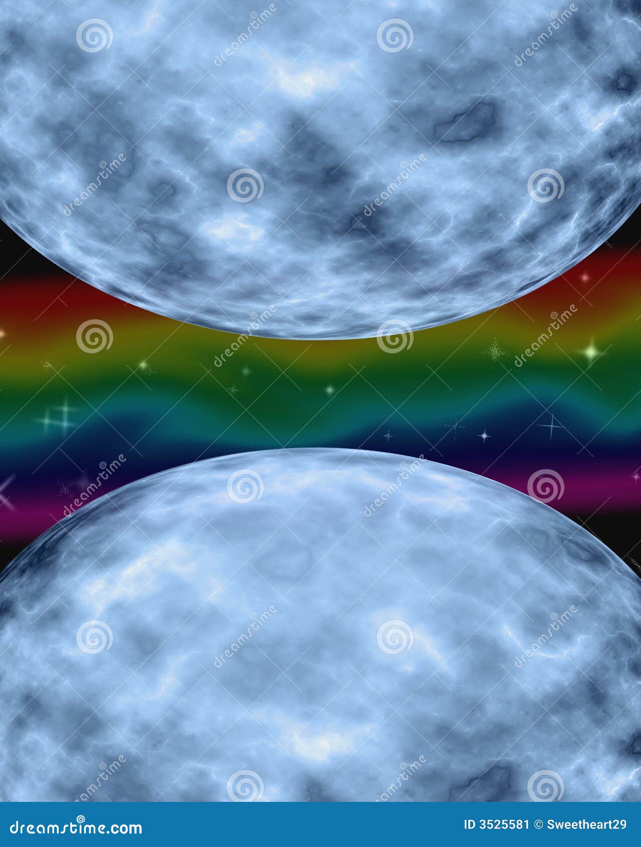 Two moons stock illustration. Illustration of outer, solar - 3525581