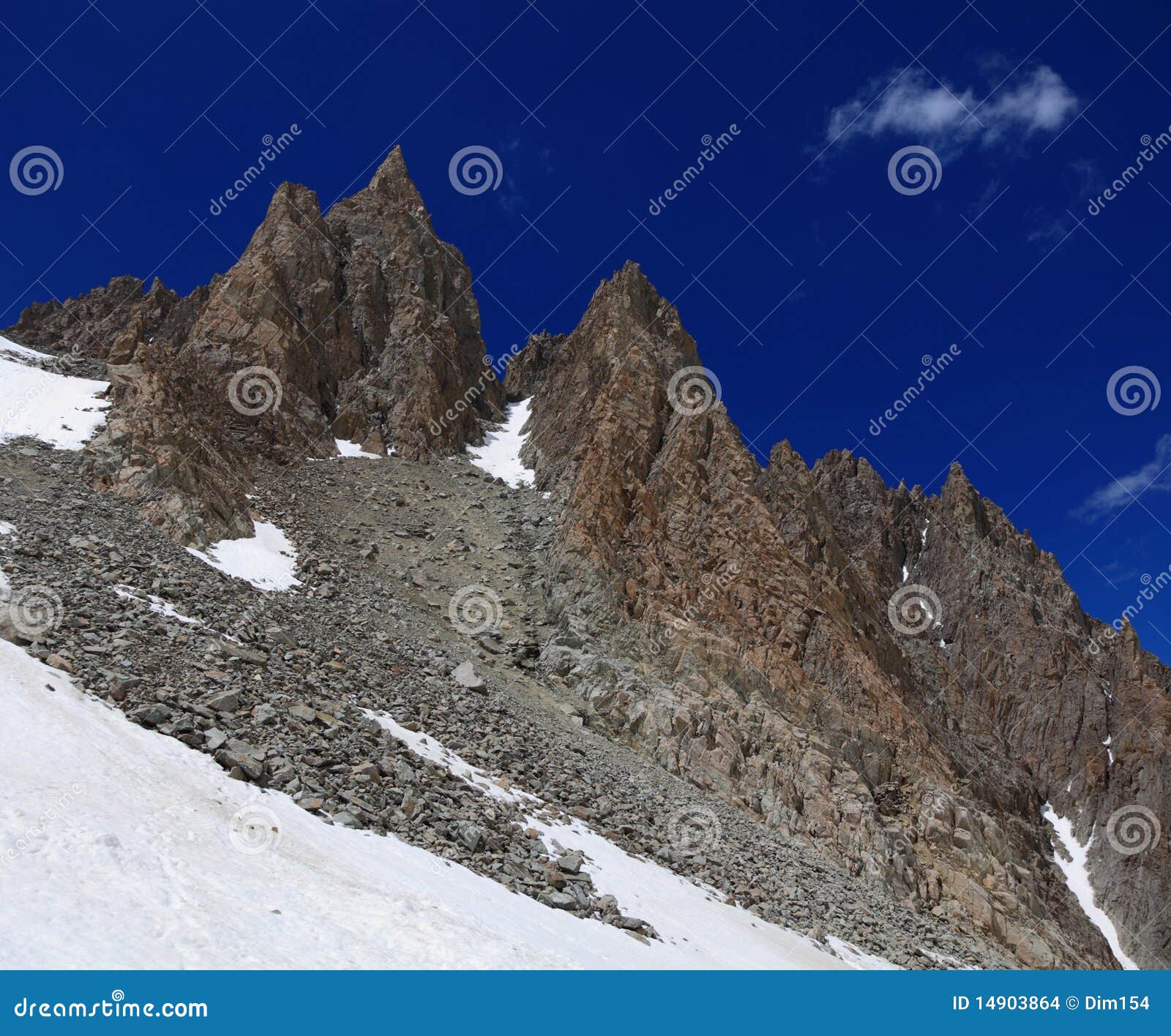 Two mountain peaks stock photo. Image of blue, capped - 14903864