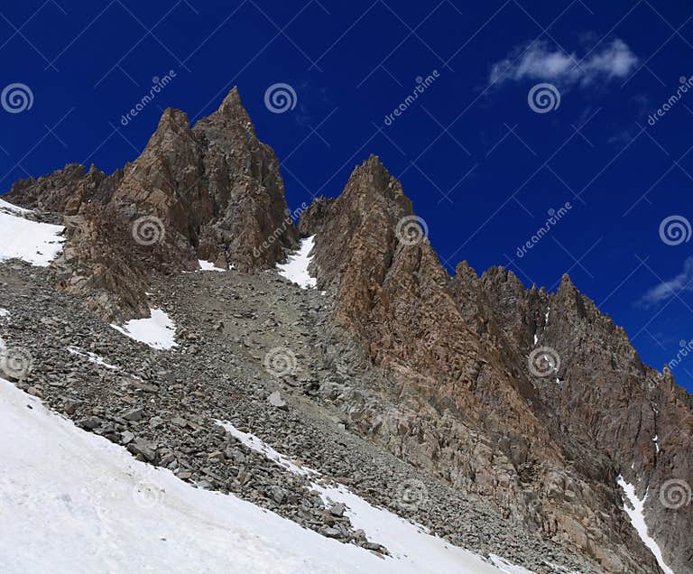 Two mountain peaks stock photo. Image of blue, capped - 14903864