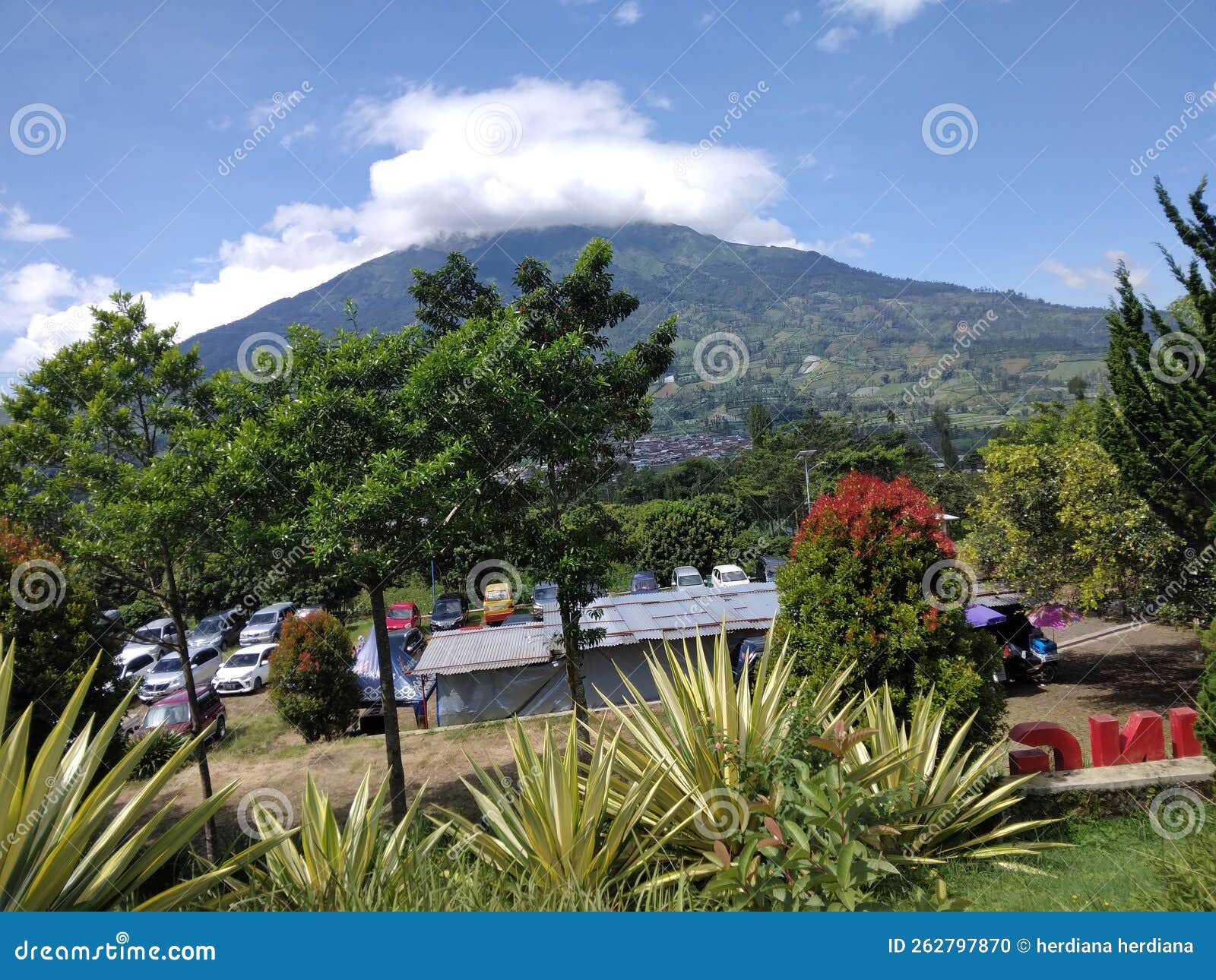 Two Mountains One of the Most Beautiful in Central Java Stock Photo ...