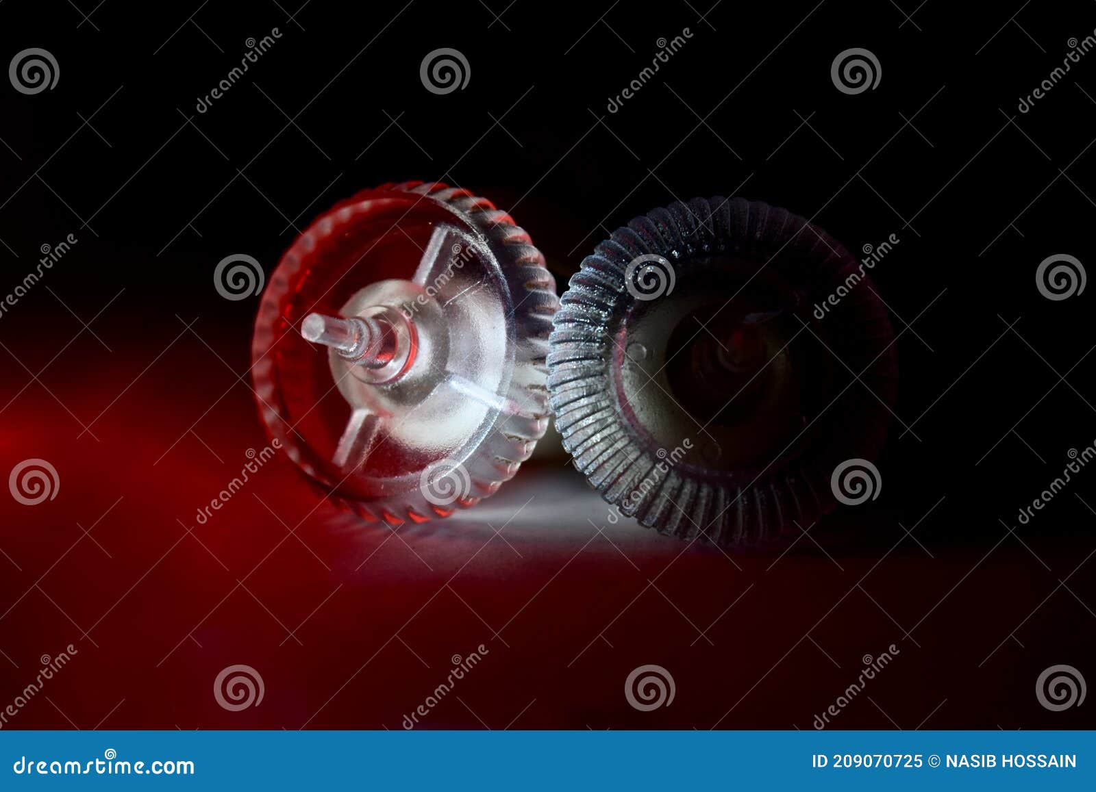 Two Mouse Scroller Wheels on Dark Surface Stock Image - Image of ...