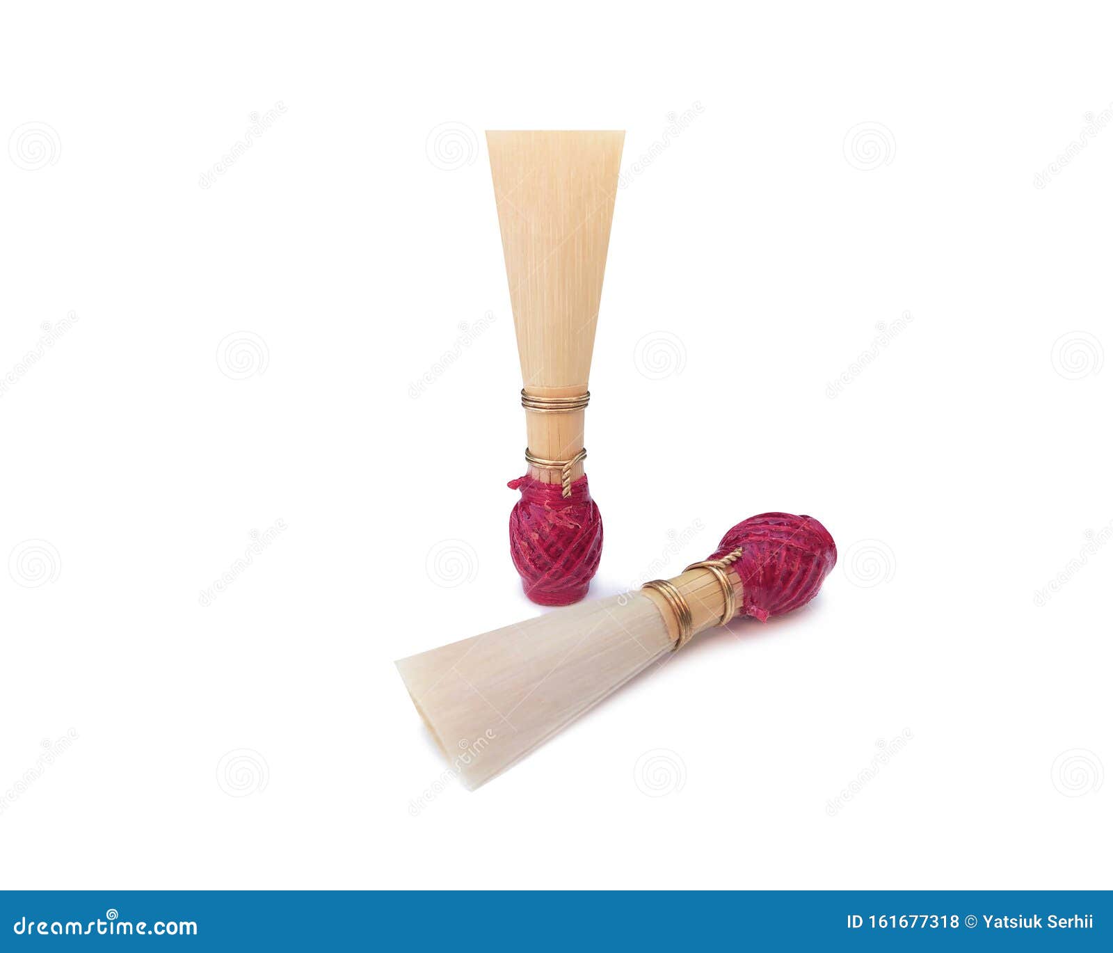 Double Reed for Bassoon with Red Thread on a White Background. Stock ...