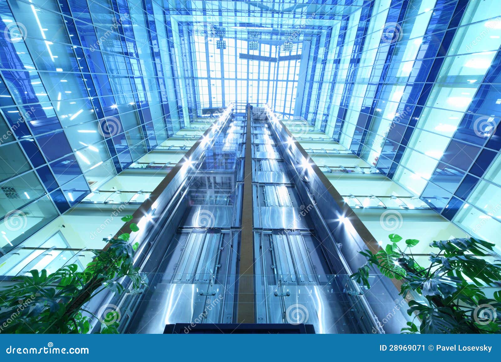 Two Moving Lifts in Skyscraper North Tower Editorial Photo - Image of ...