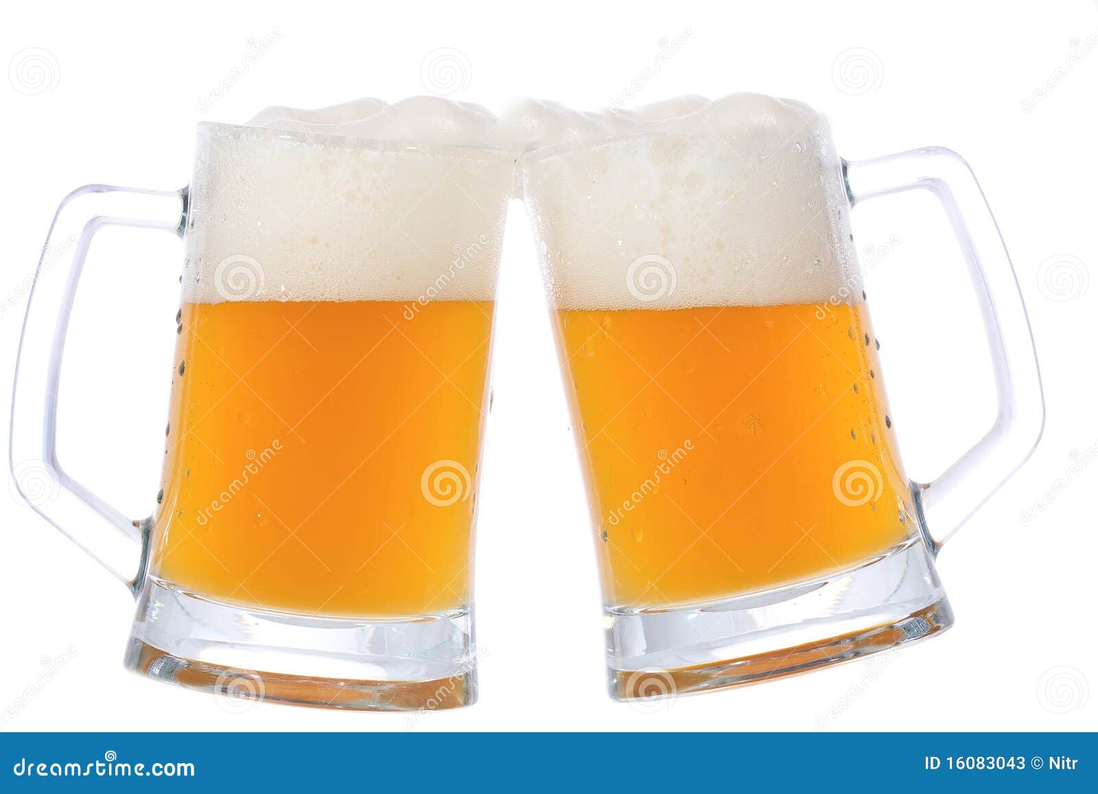 Two mugs of beer stock image. Image of closeup, alcohol - 16083043