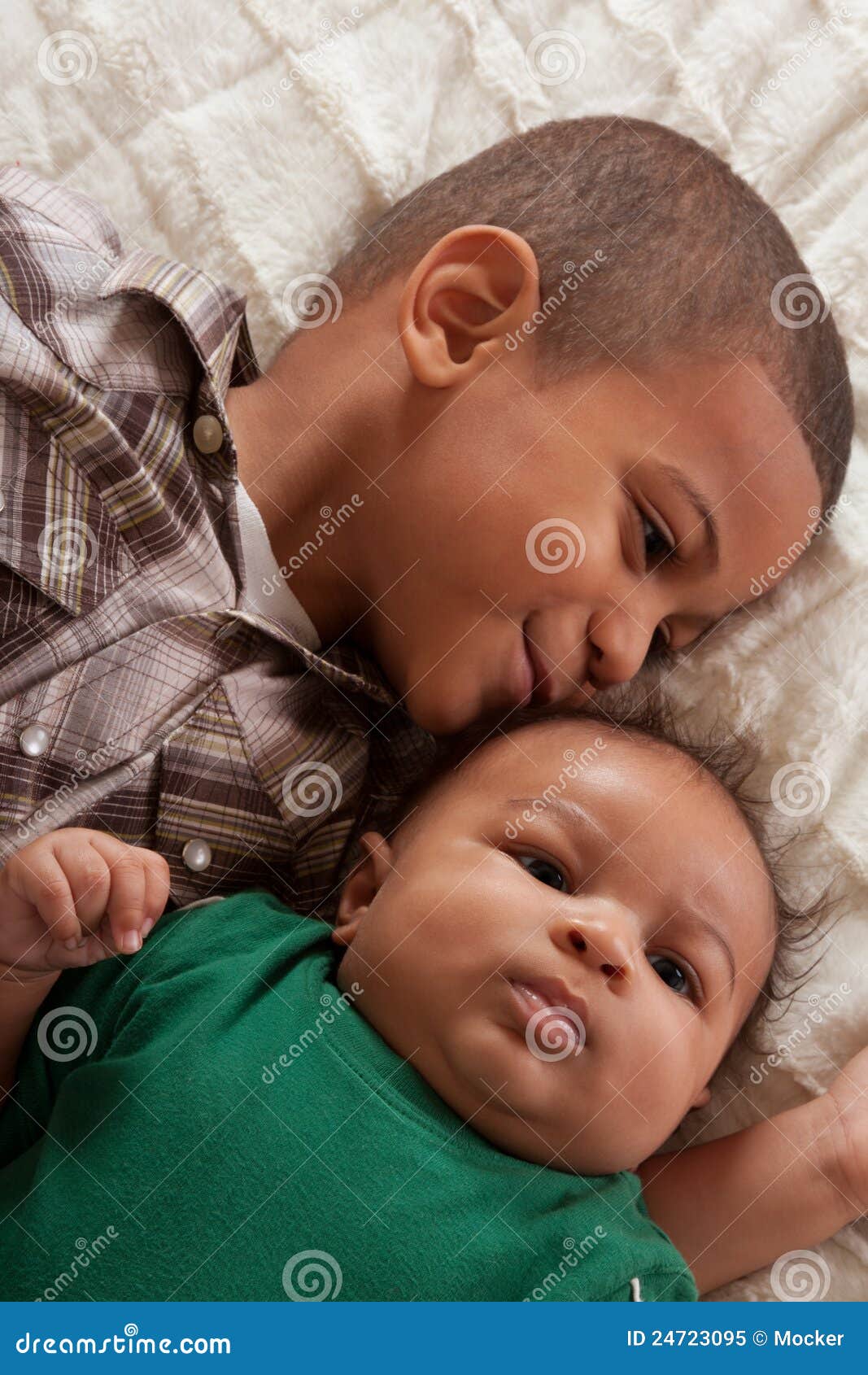 Two Multiethnic Boys Brothers (focus on Baby) Stock Image - Image of ...