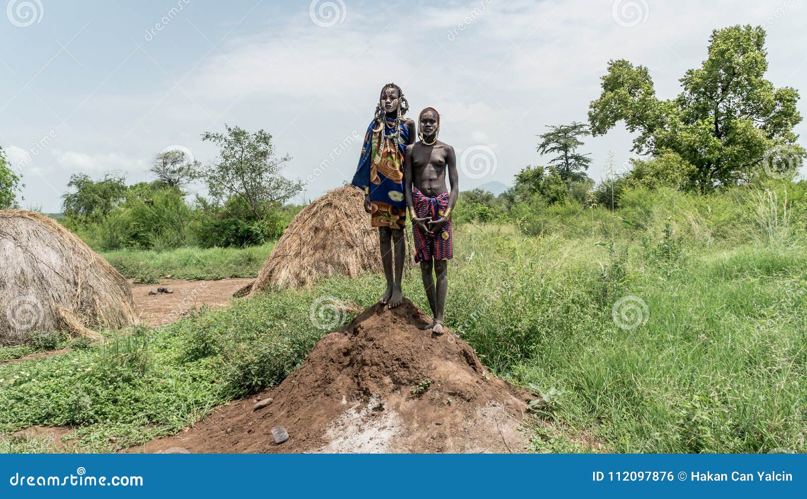Two Mursi Tribe Girls From Ethiopia The Women Of The Mursi Tribe Have