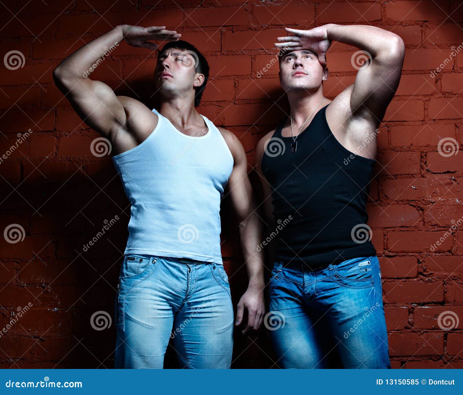 Two muscular guys stock image. Image of concepts, adult - 13150585