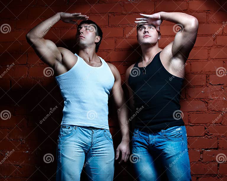 Two muscular guys stock image. Image of concepts, adult - 13150585