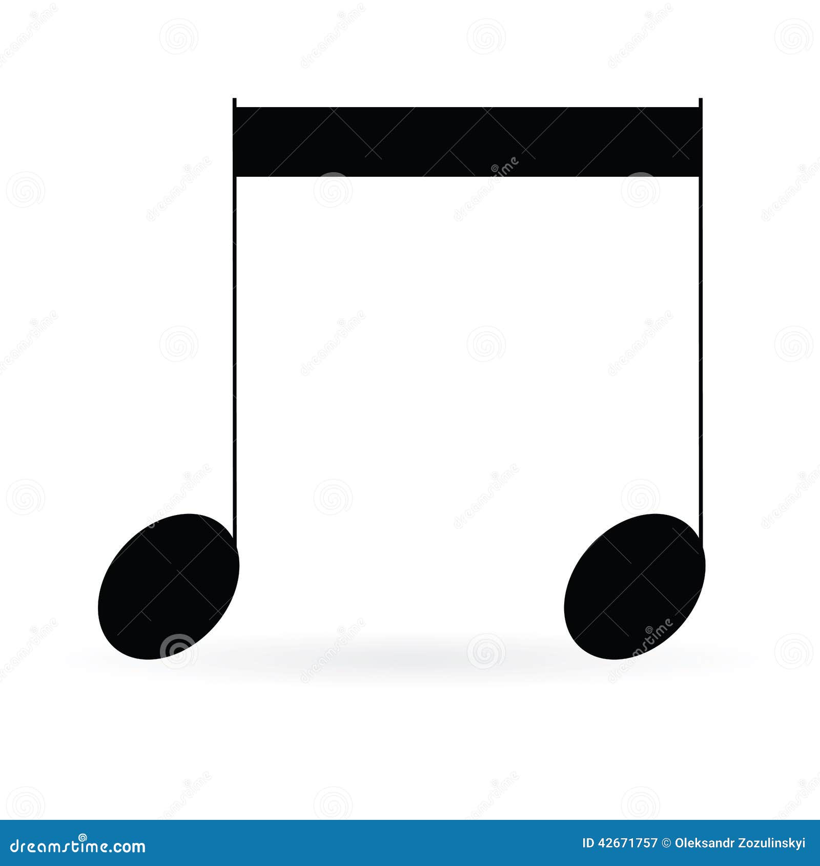 Two musical note. Raster stock illustration. Illustration of line ...