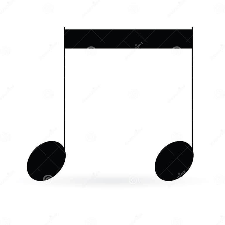 Two musical note. Raster stock illustration. Illustration of line ...