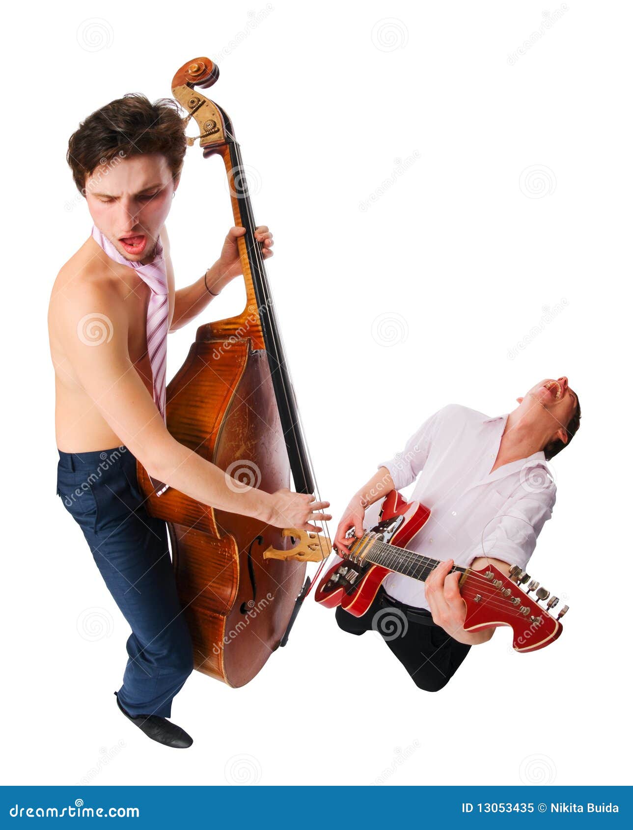 Two musicians performing stock image. Image of musician - 13053435