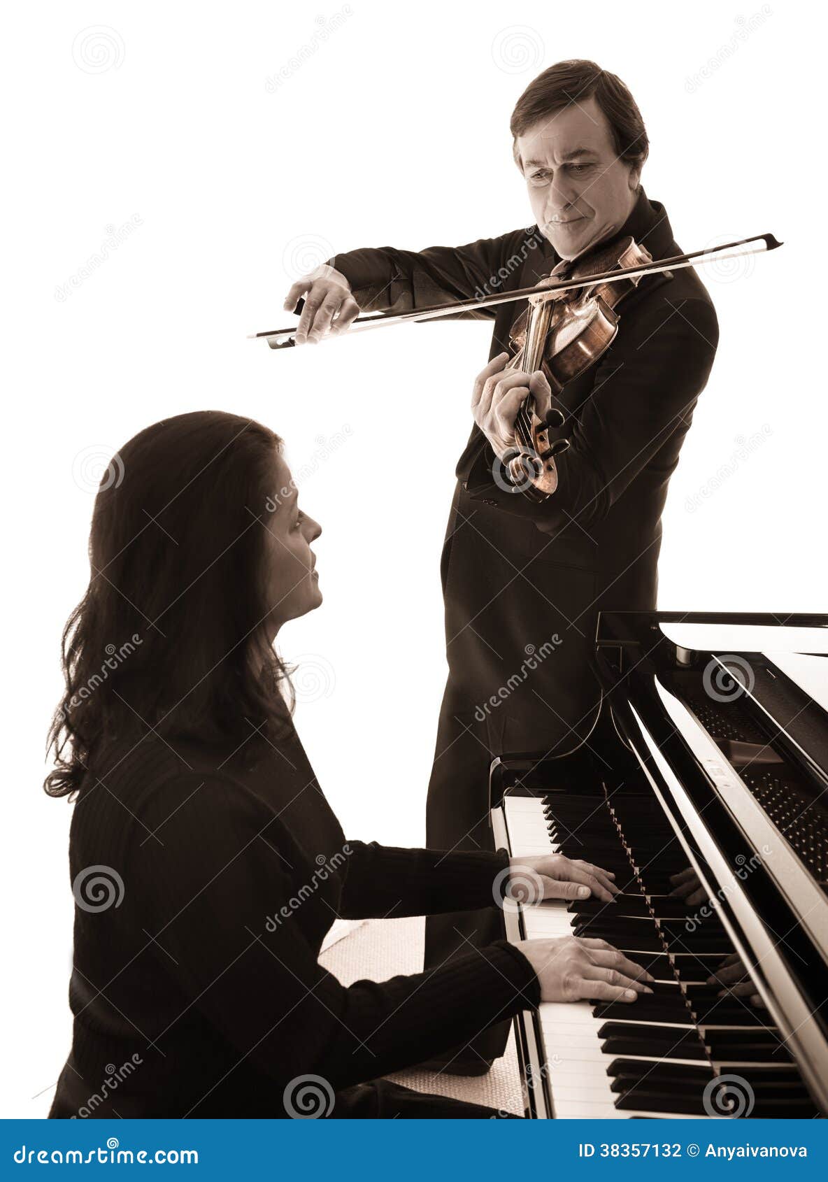 Two musicians play music stock photo. Image of person - 38357132