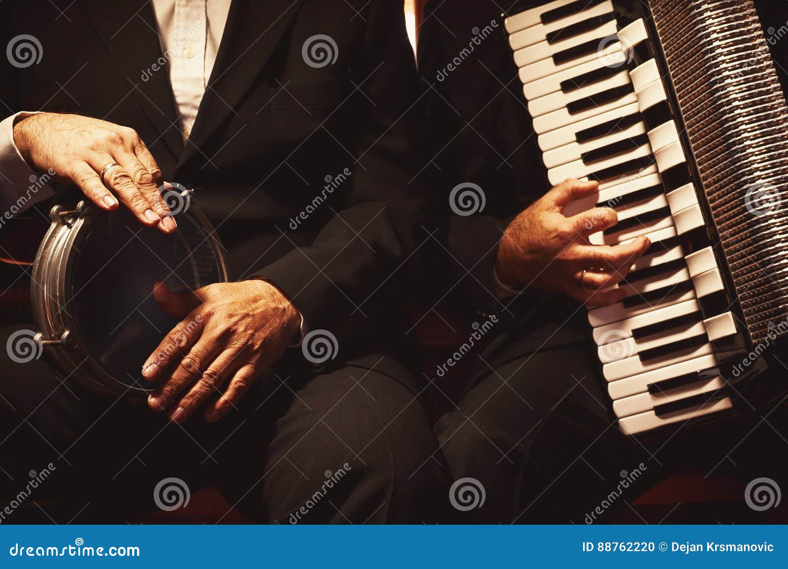 Two Musicians on Their Instruments Stock Photo - Image of music, finger ...