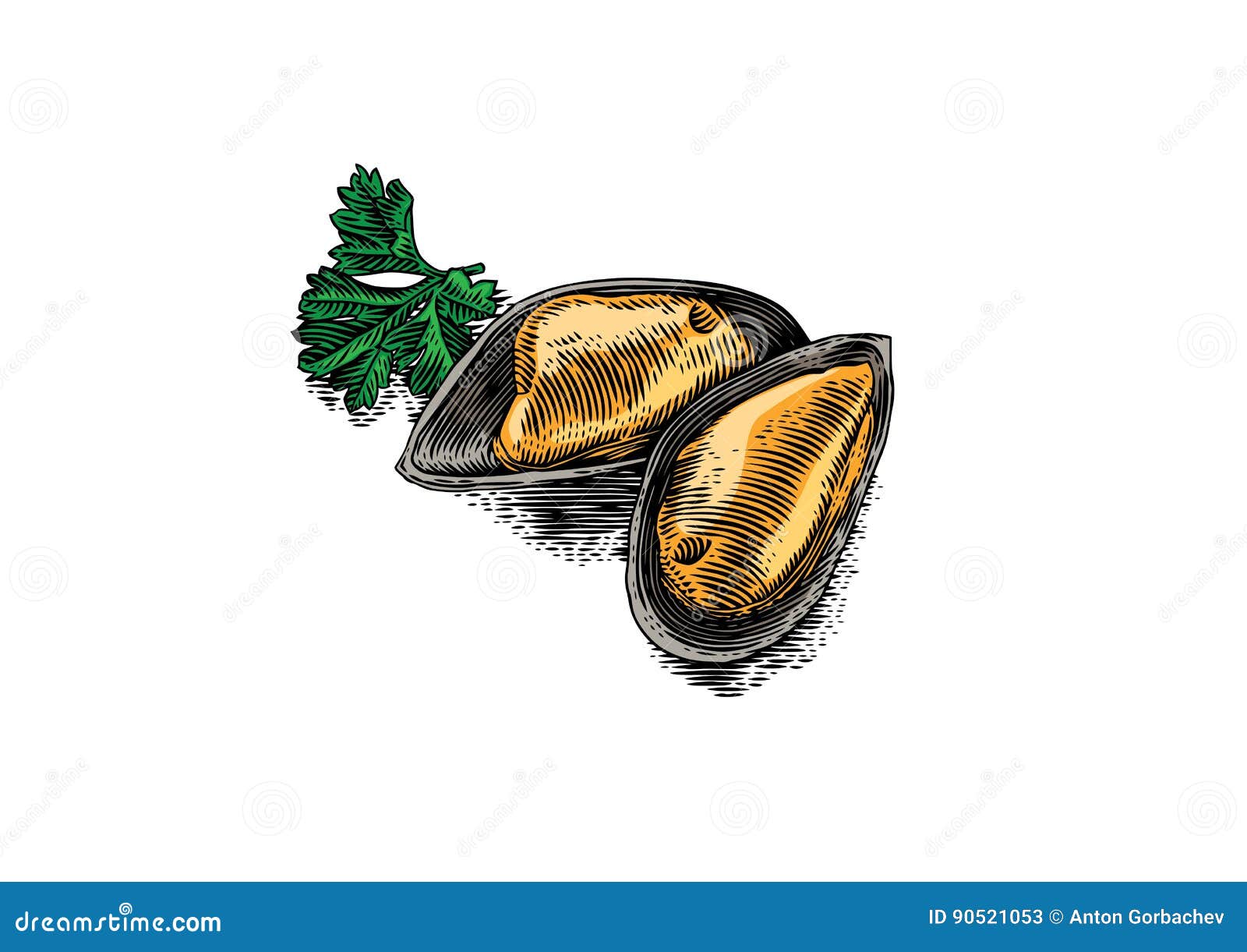 Mussels Shell Vector Design Realistic Illustration | CartoonDealer.com ...