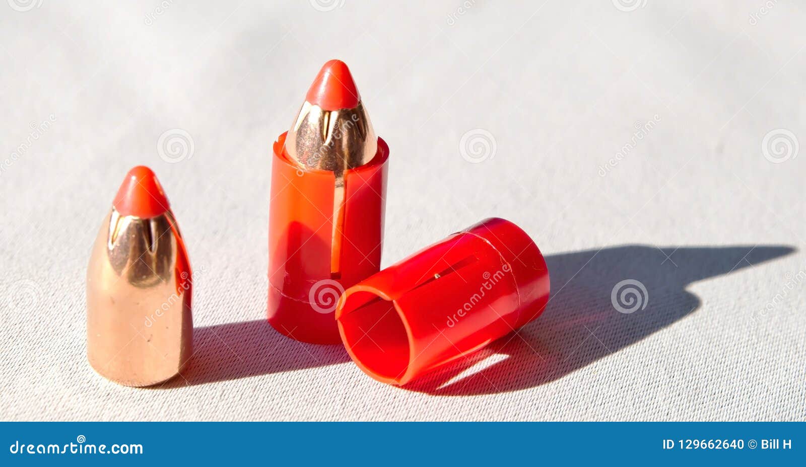 Two Muzzleloader Sabot Bullets on a White Background Stock Photo ...