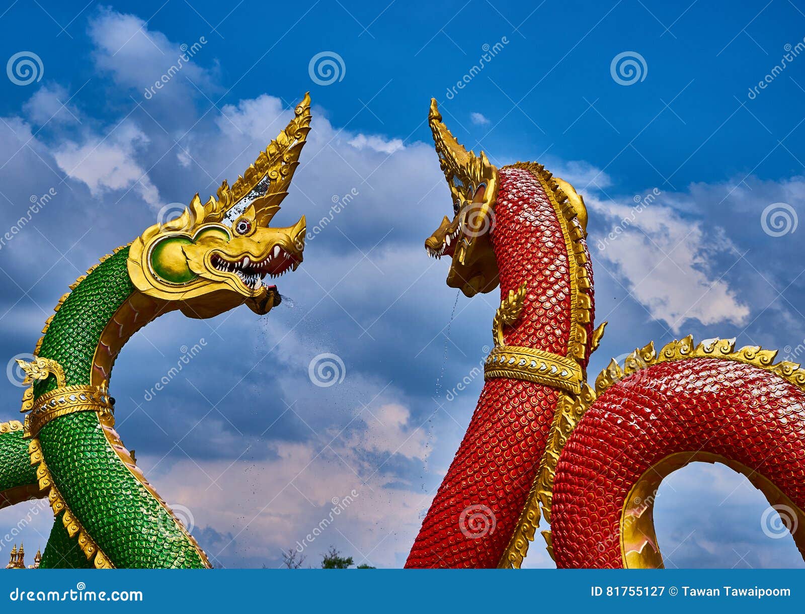 Two naga in temple stock image. Image of architecture - 81755127