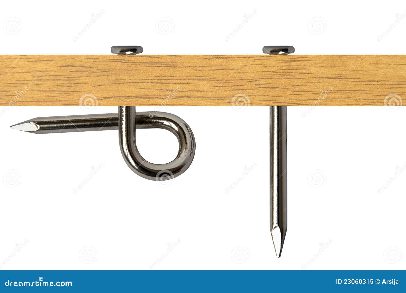 Two nails stock image. Image of tuck, head, drive, sharp - 23060315