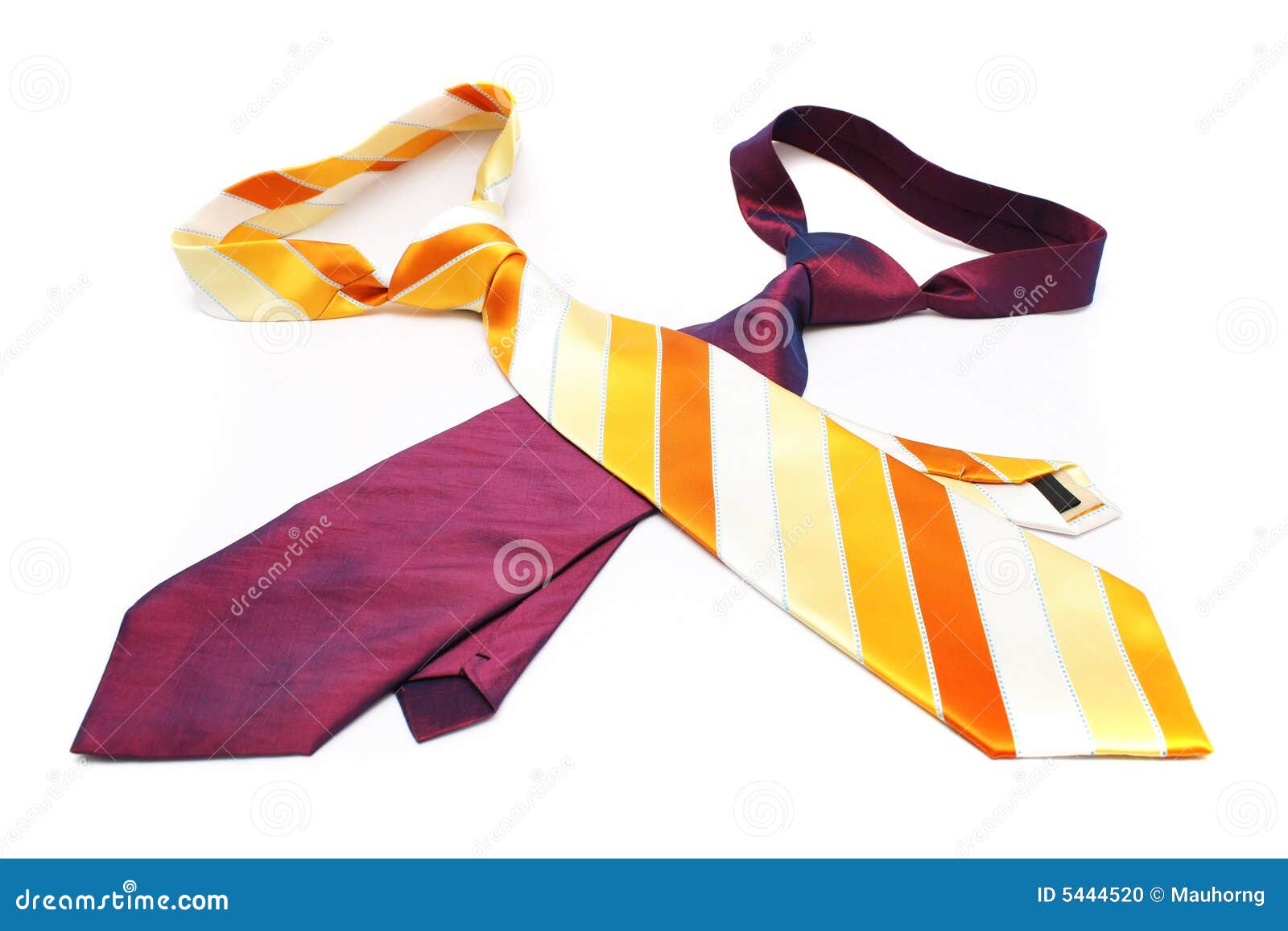 Two Neckties stock photo. Image of orange, wear, white - 5444520