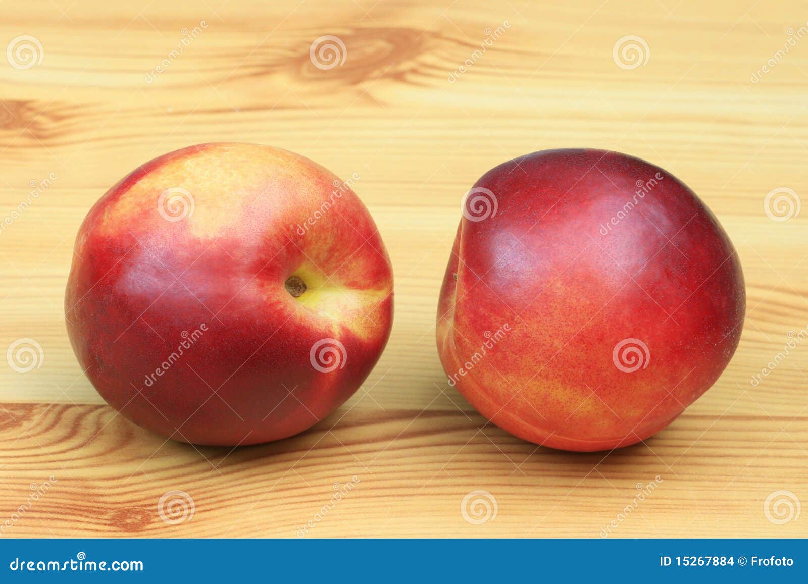 Two nectarines stock photo. Image of wooden, sustenance - 15267884