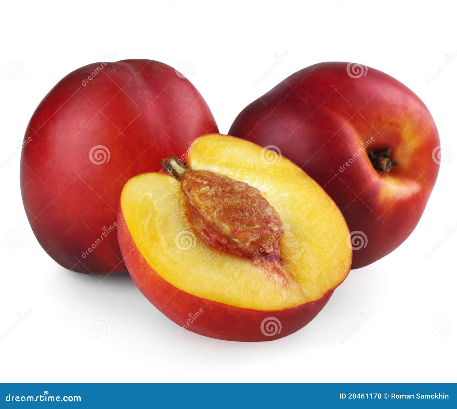 Two nectarines with half stock photo. Image of objects - 20461170
