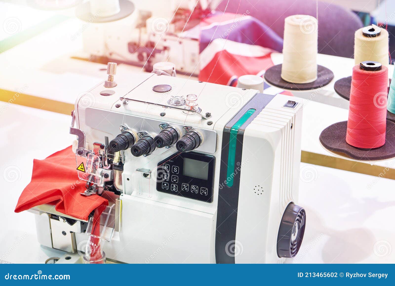 Two-needle, Four-thread Automatic Overlock Machine Stock Photo - Image ...