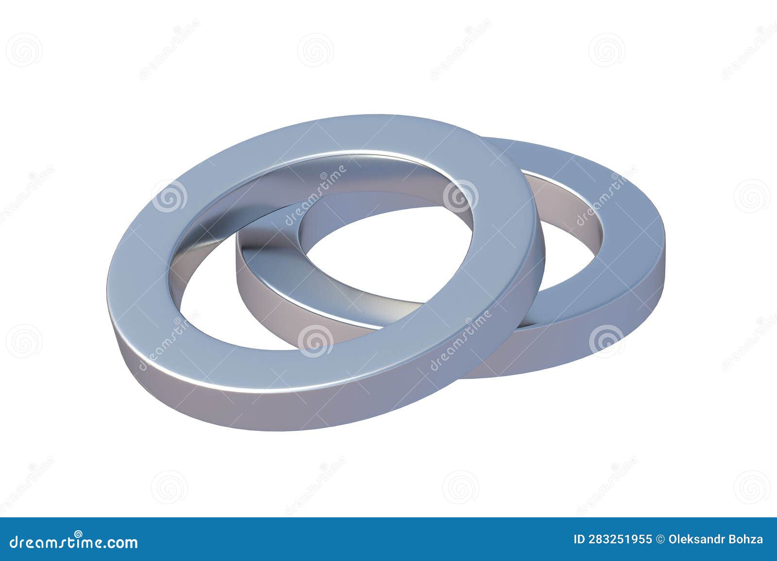 Two Neodymium Magnet Isolated on White Background Stock Illustration ...