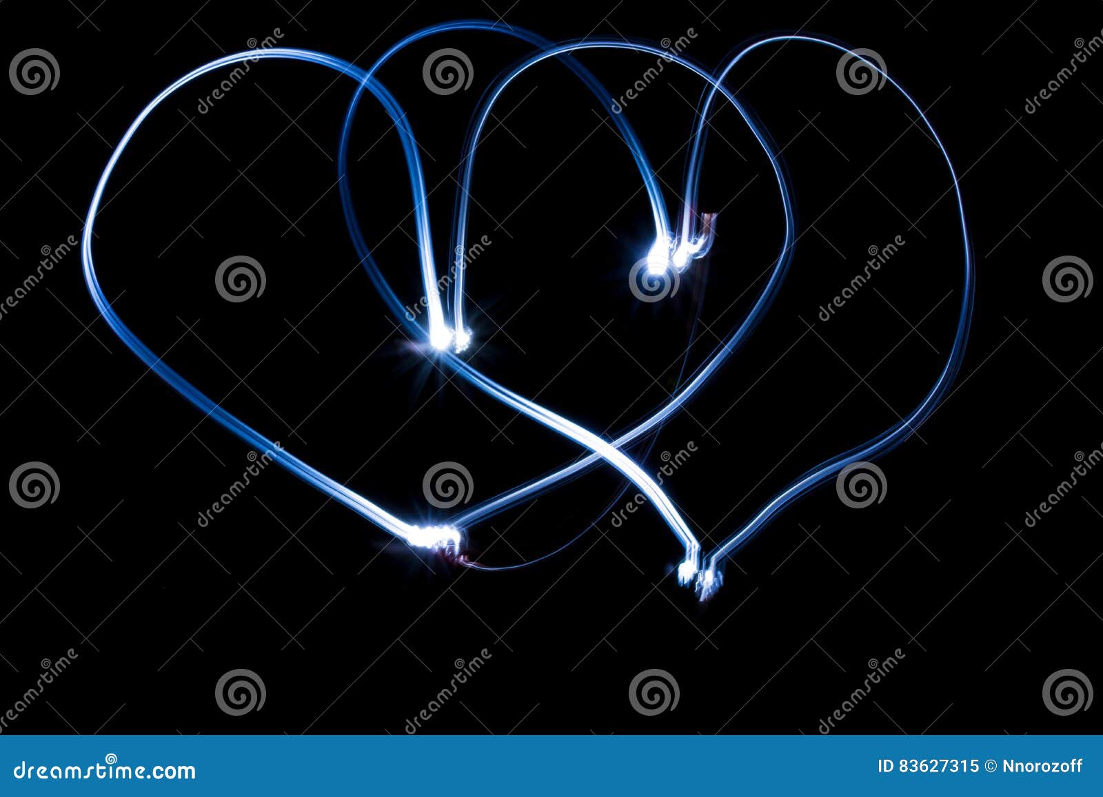 Two neon hearts stock illustration. Illustration of neon - 83627315