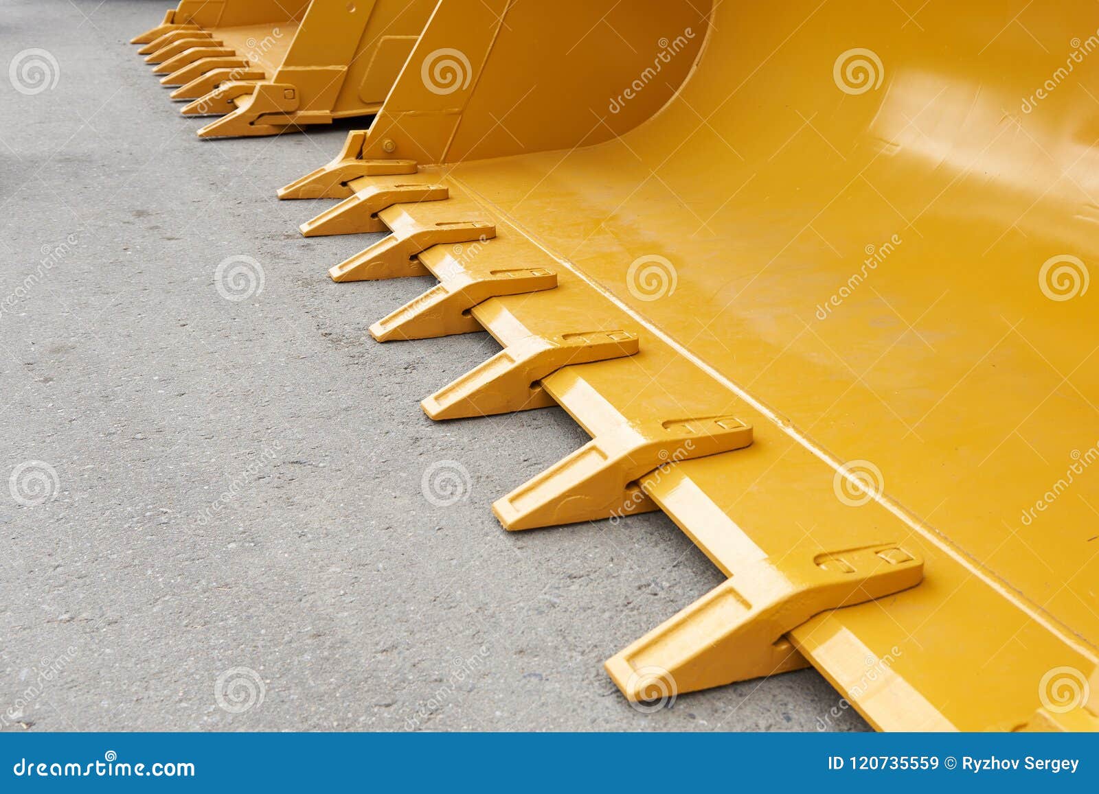 Front loader buckets stock image. Image of earthmover - 120735559