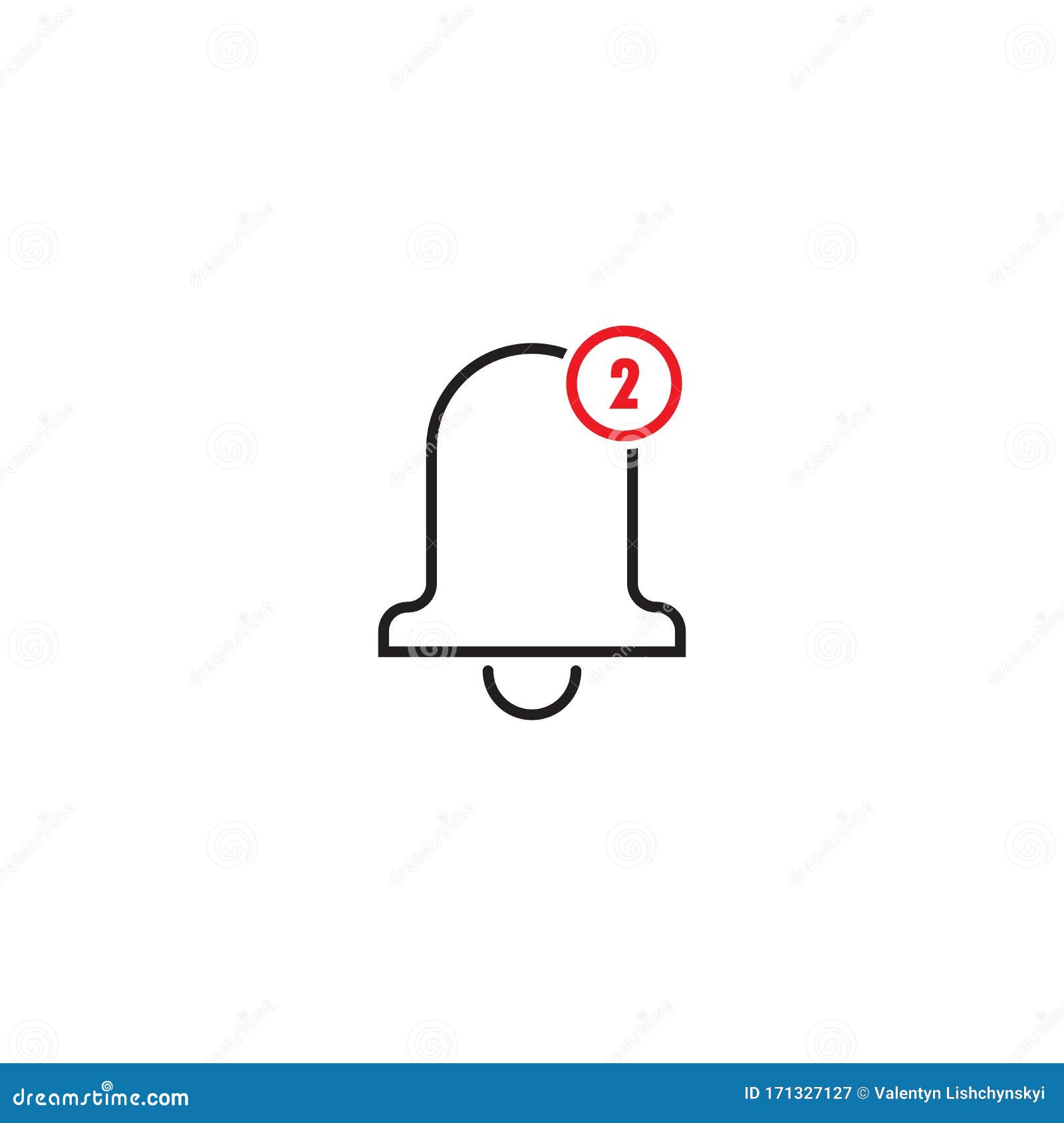 Two New Notification Line Icon. Bell Symbol Stock Vector - Illustration ...