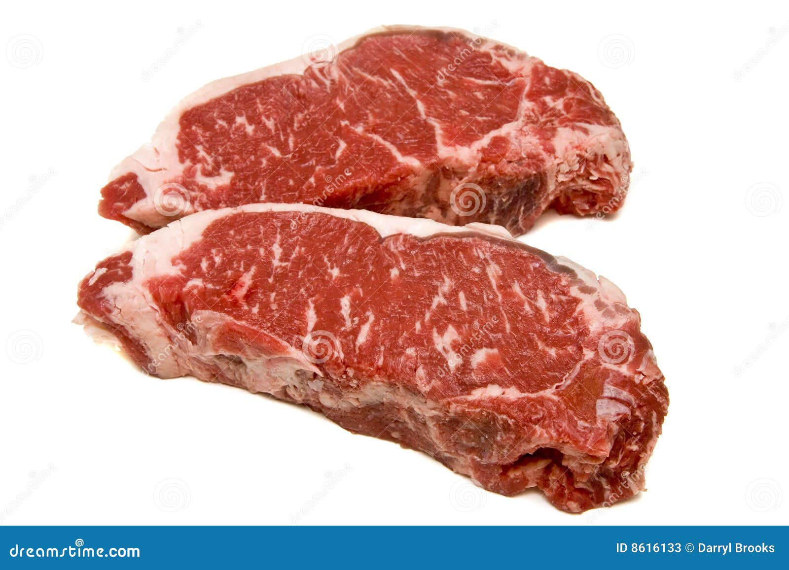 Two New York Strip Steaks stock image. Image of delicious - 8616133
