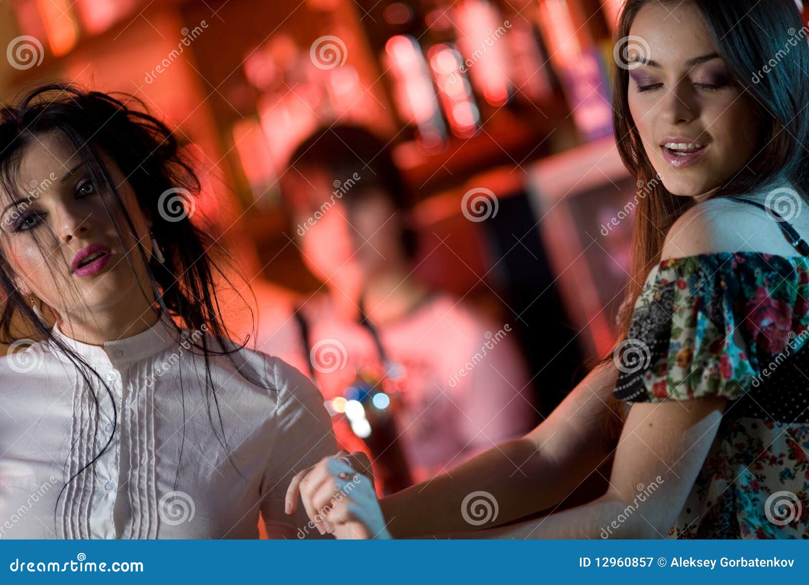 Two nice girls are dancing stock image. Image of human - 12960857