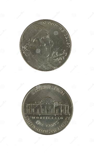 Two Nickels stock image. Image of finance, silver, grey - 6817381