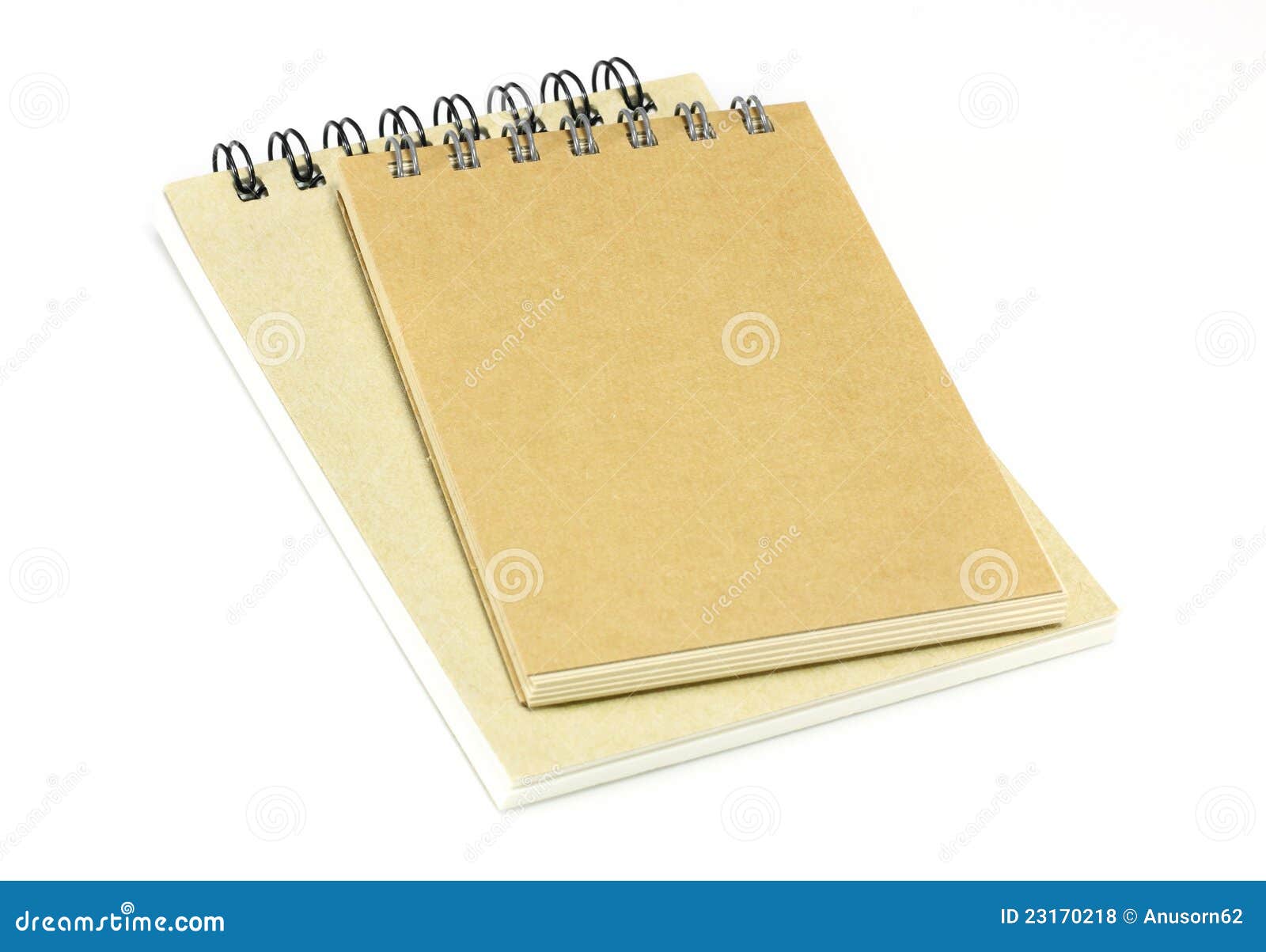 Two notebooks on white stock photo. Image of green, heap - 23170218
