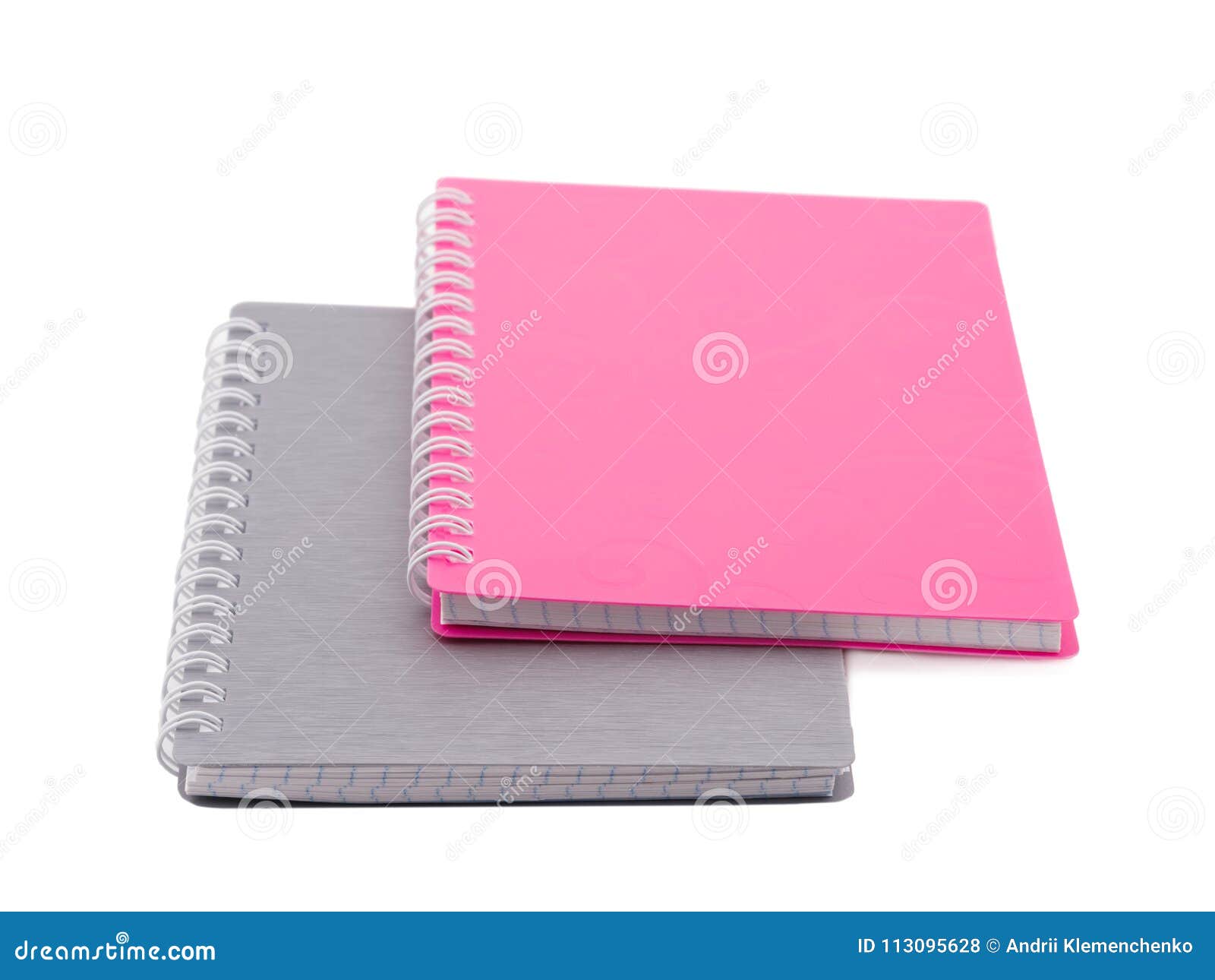 Two Notebooks on a White Background Stock Photo - Image of equipment ...