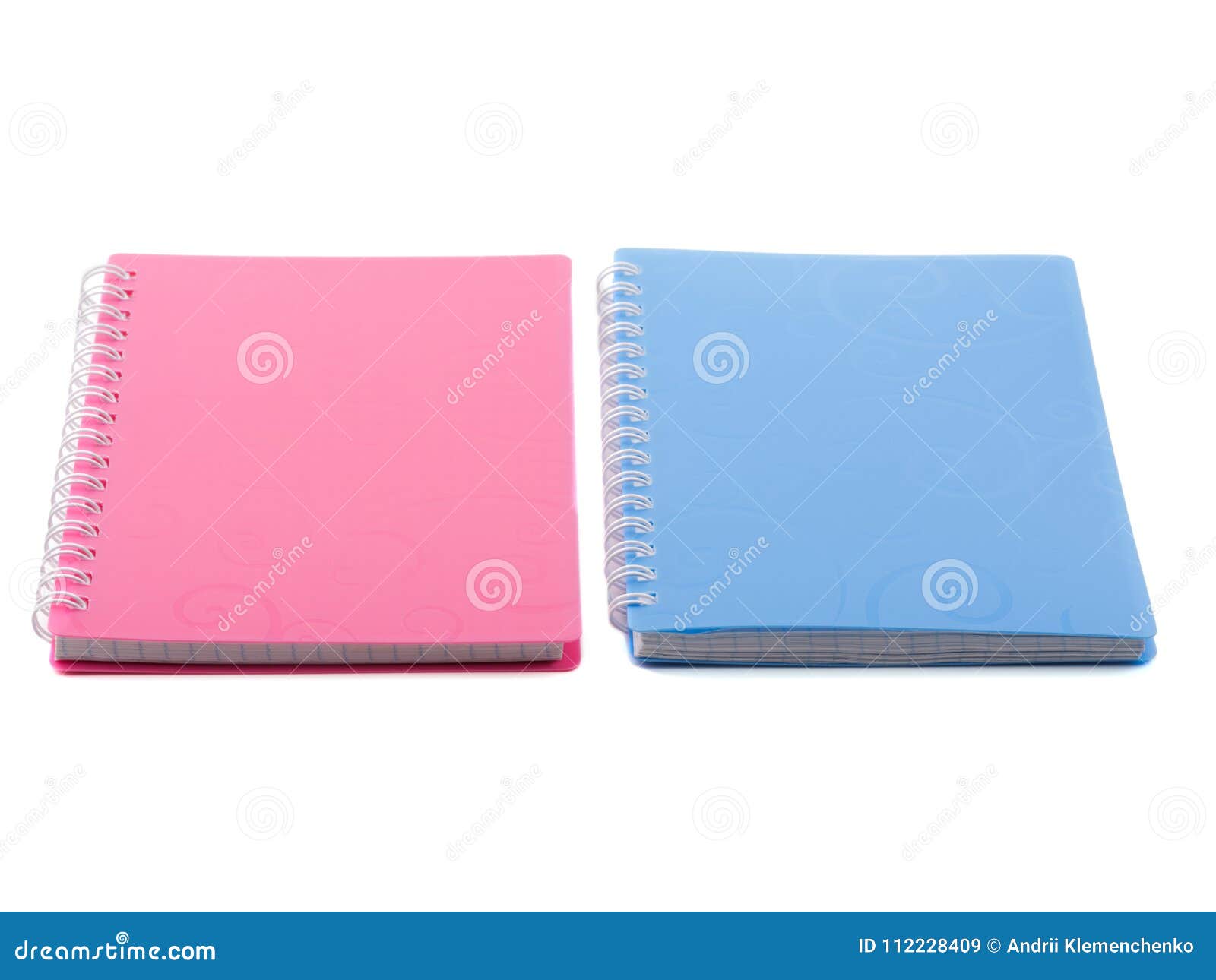 Two Notepads on a White Desk. Stock Image - Image of empty, diary ...