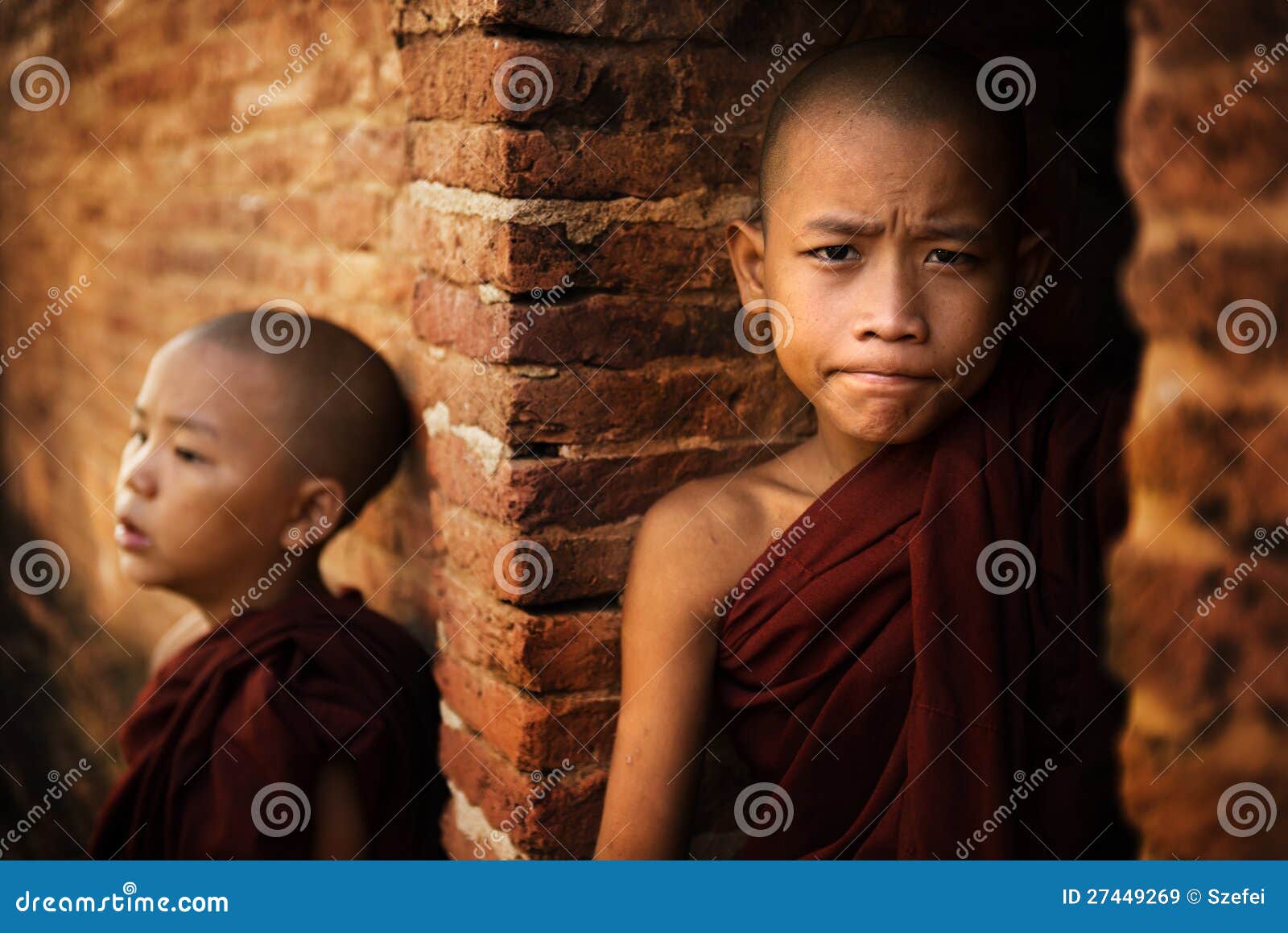 Two Novice monk stock image. Image of faith, monastery - 27449269