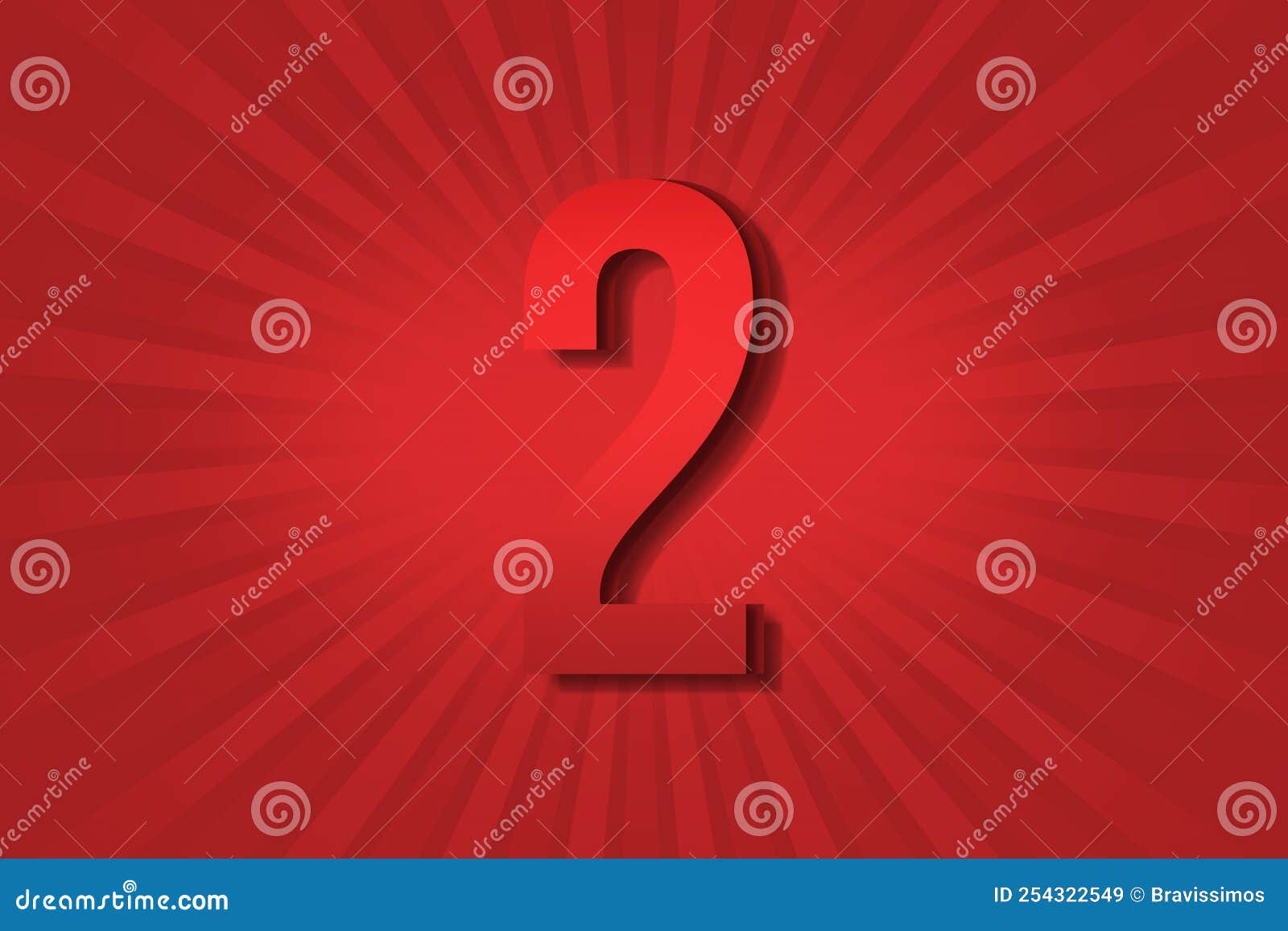 2 Two Number Design Element Decoration Poster. Logo Luxury Stock ...