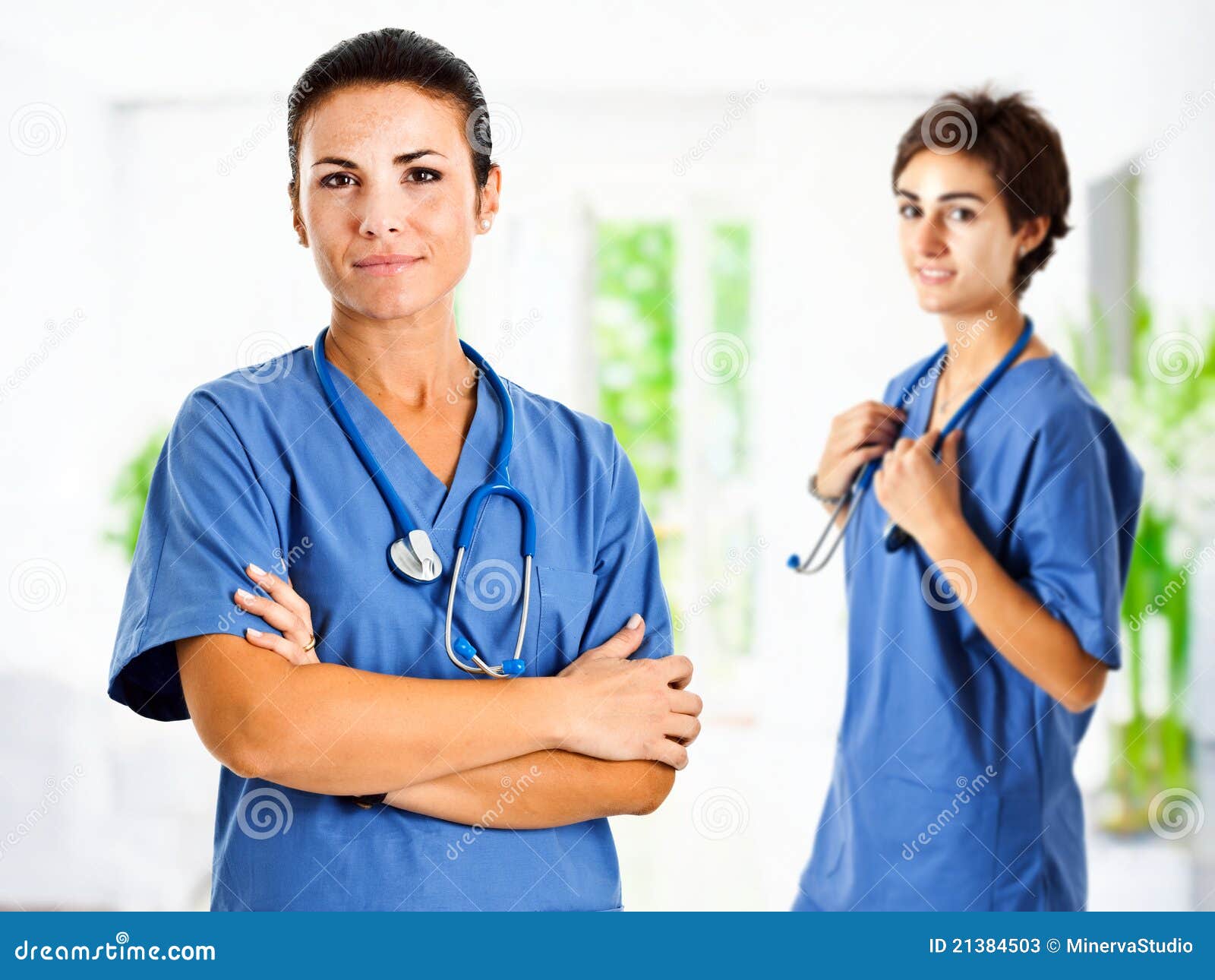 Two nurses stock image. Image of smiling, health, doctor - 21384503
