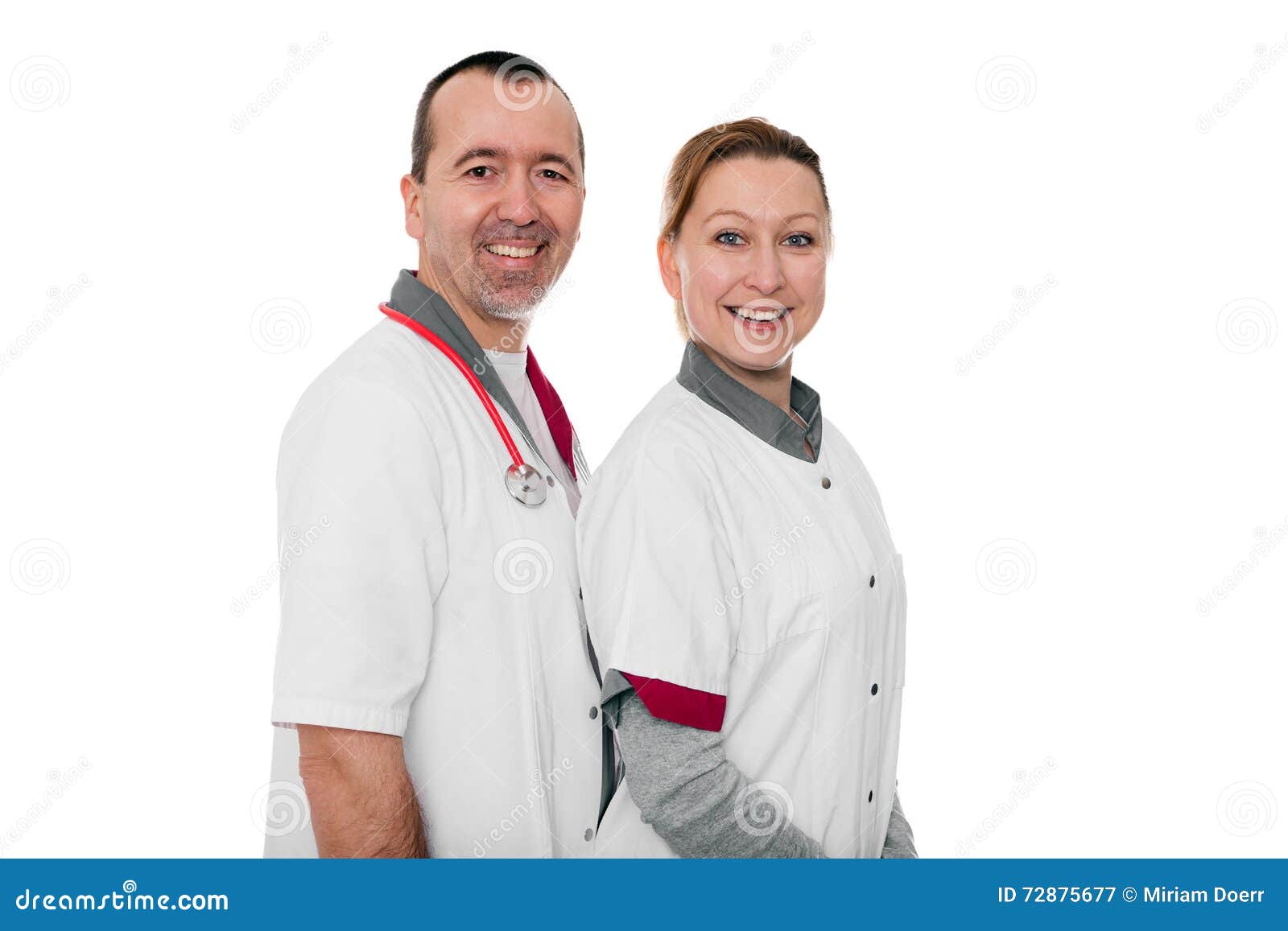 Two Nurses Smiling To the Viewer Stock Image - Image of emergency ...