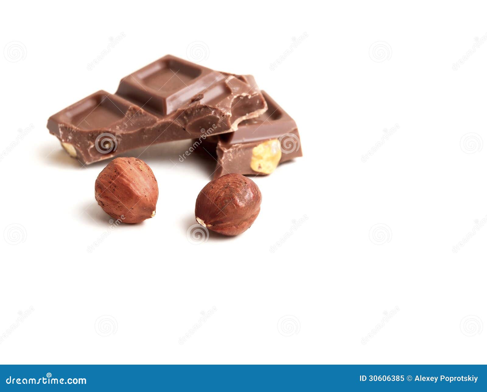 Two nuts and chocolate stock image. Image of macro, chunk - 30606385