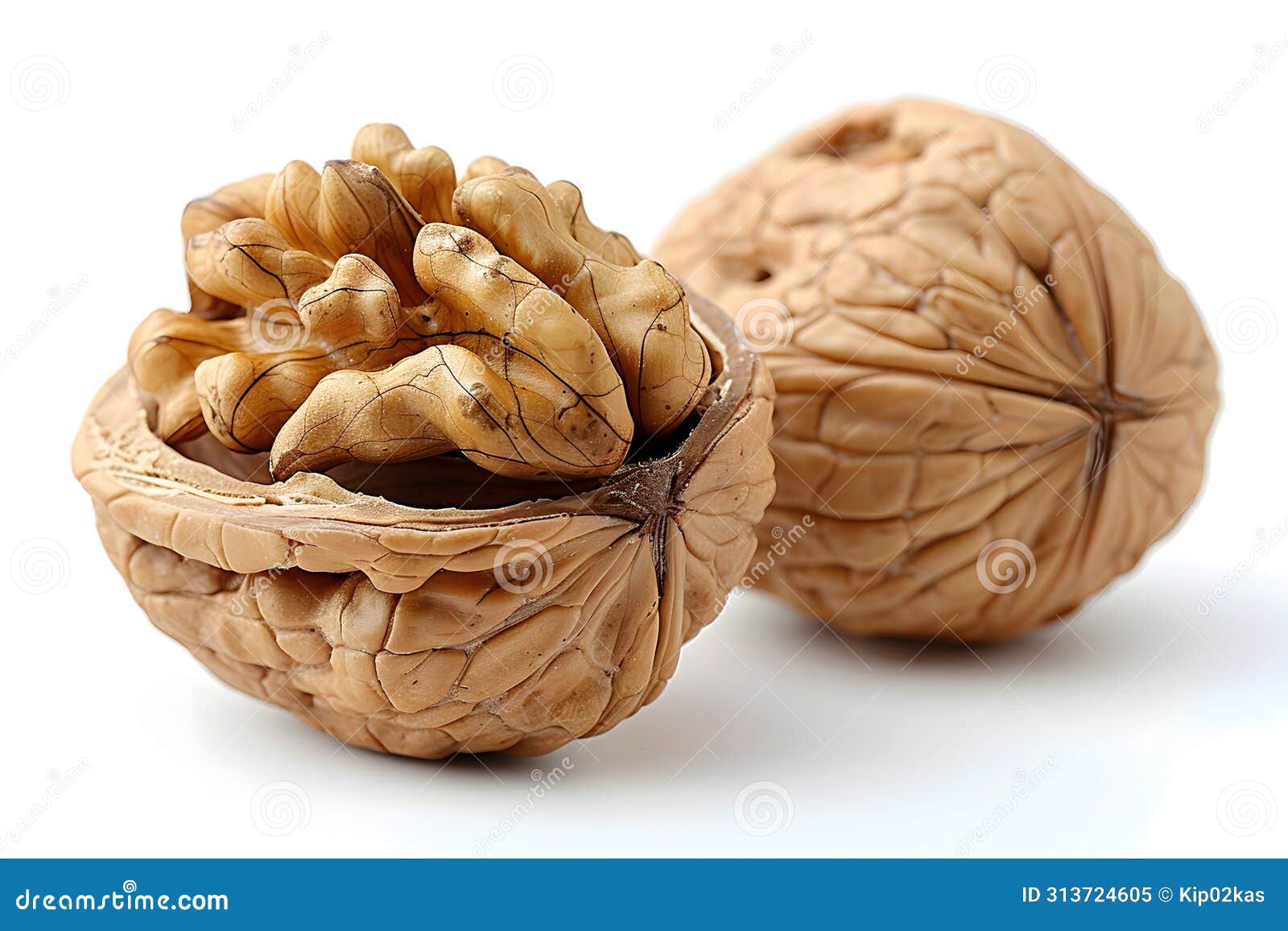 Two Nuts Stacked on Top of Each Other Generative AI Stock Image - Image ...