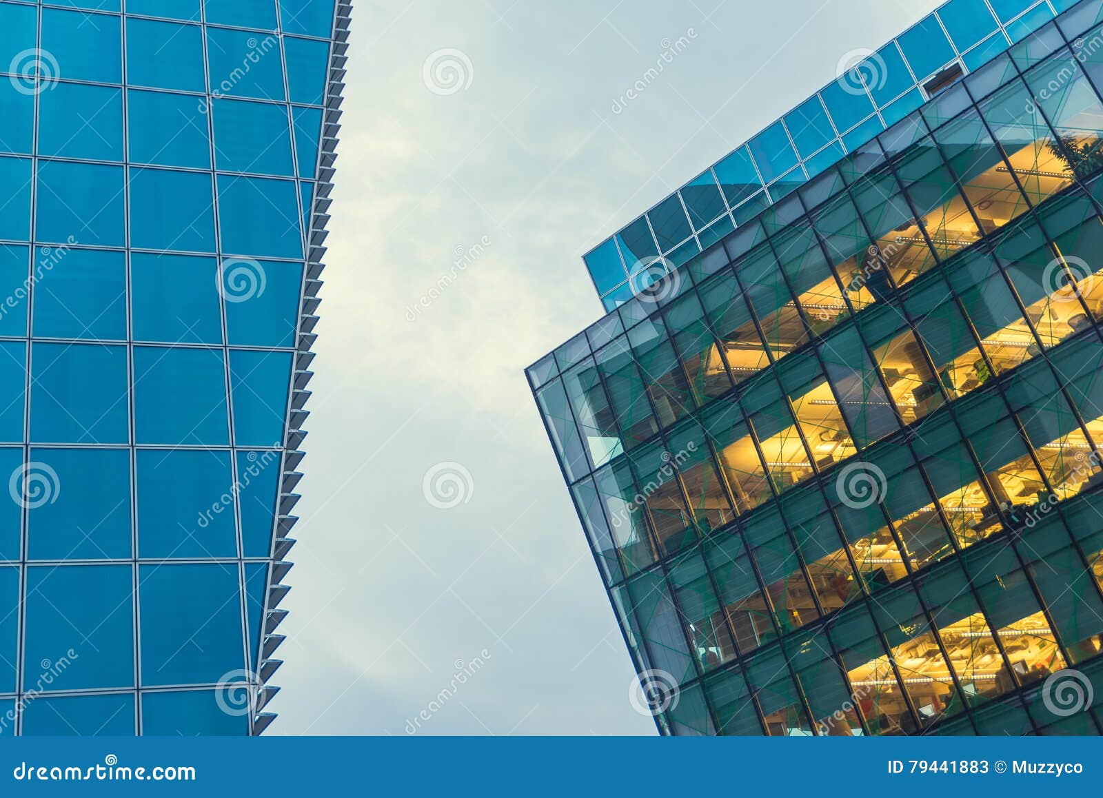 Two office buildings stock image. Image of blue, finance - 79441883