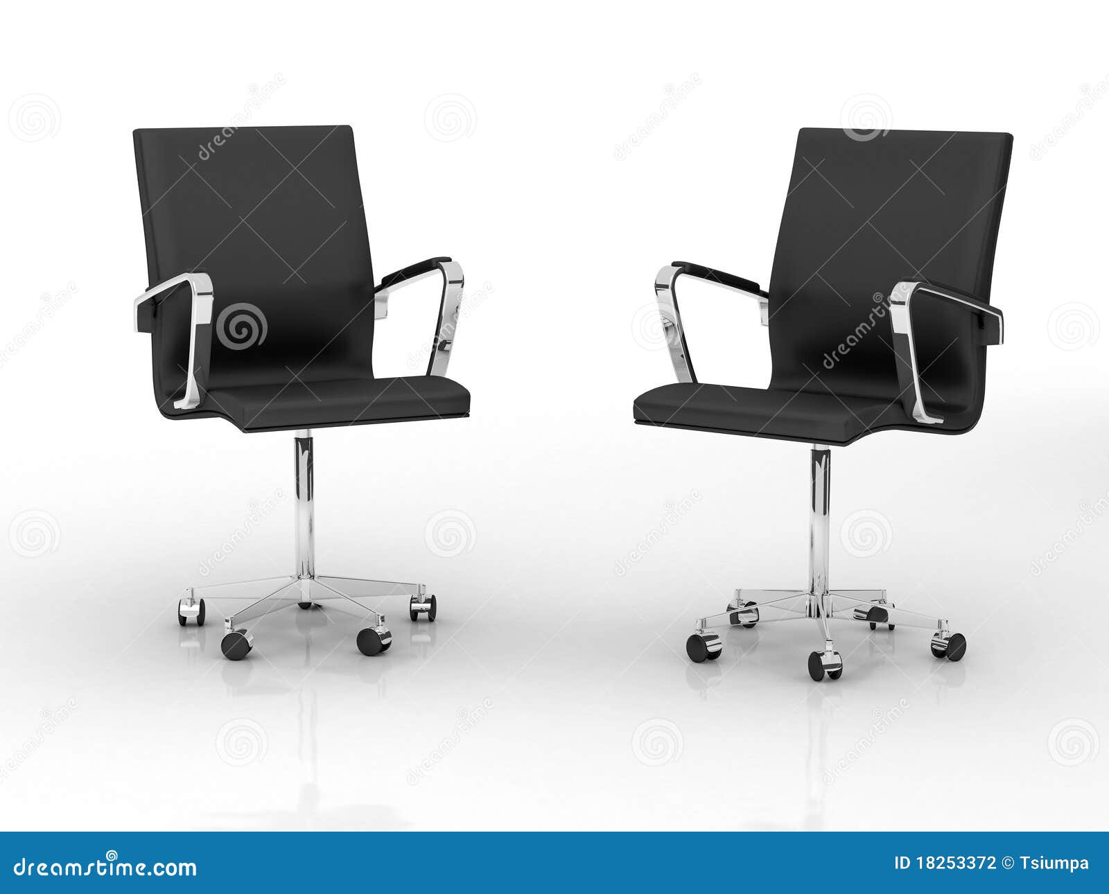 Two office chairs stock illustration. Illustration of talking - 18253372