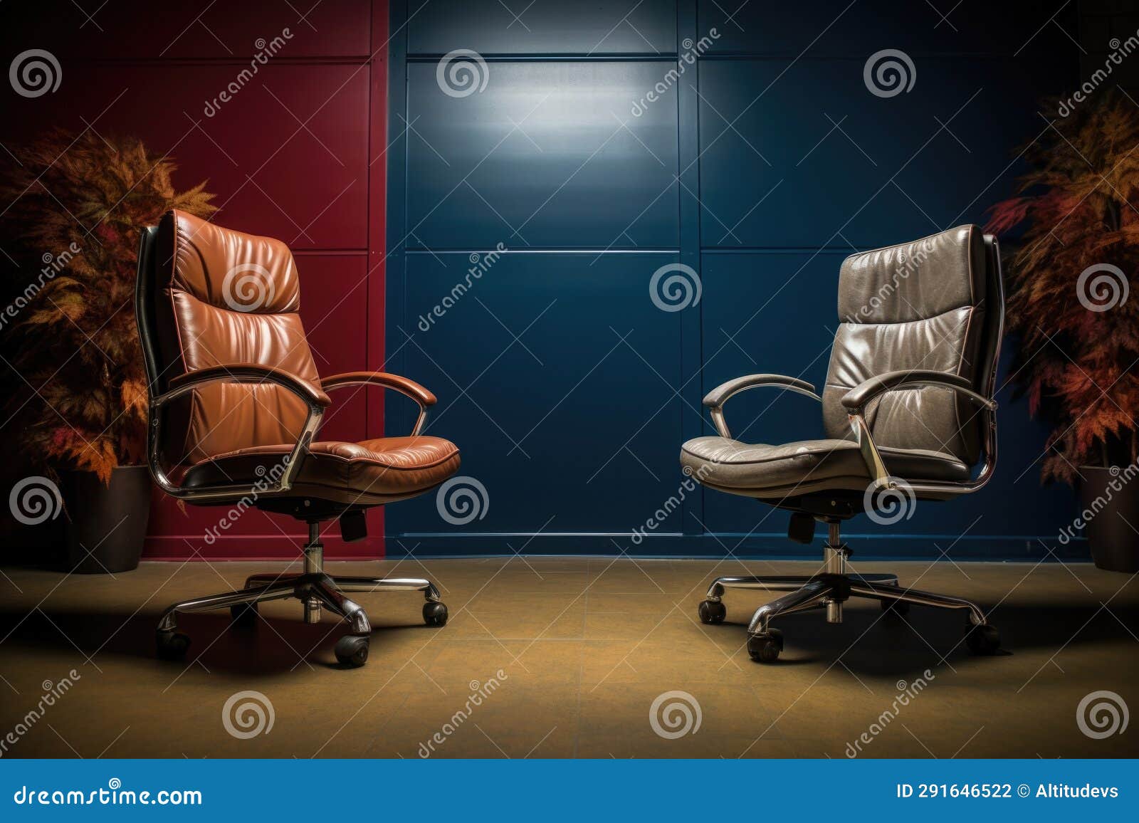 Two Office Chairs Facing Each Other Stock Photo - Image of chairs ...