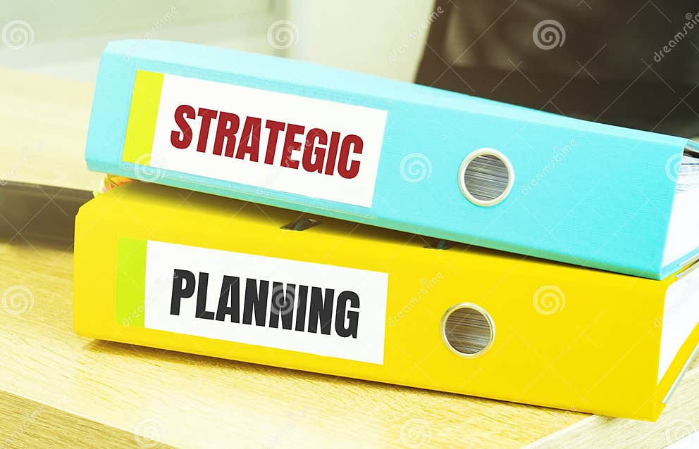 Two Office Folders with Text STRATEGIC PLANNING Stock Photo - Image of ...