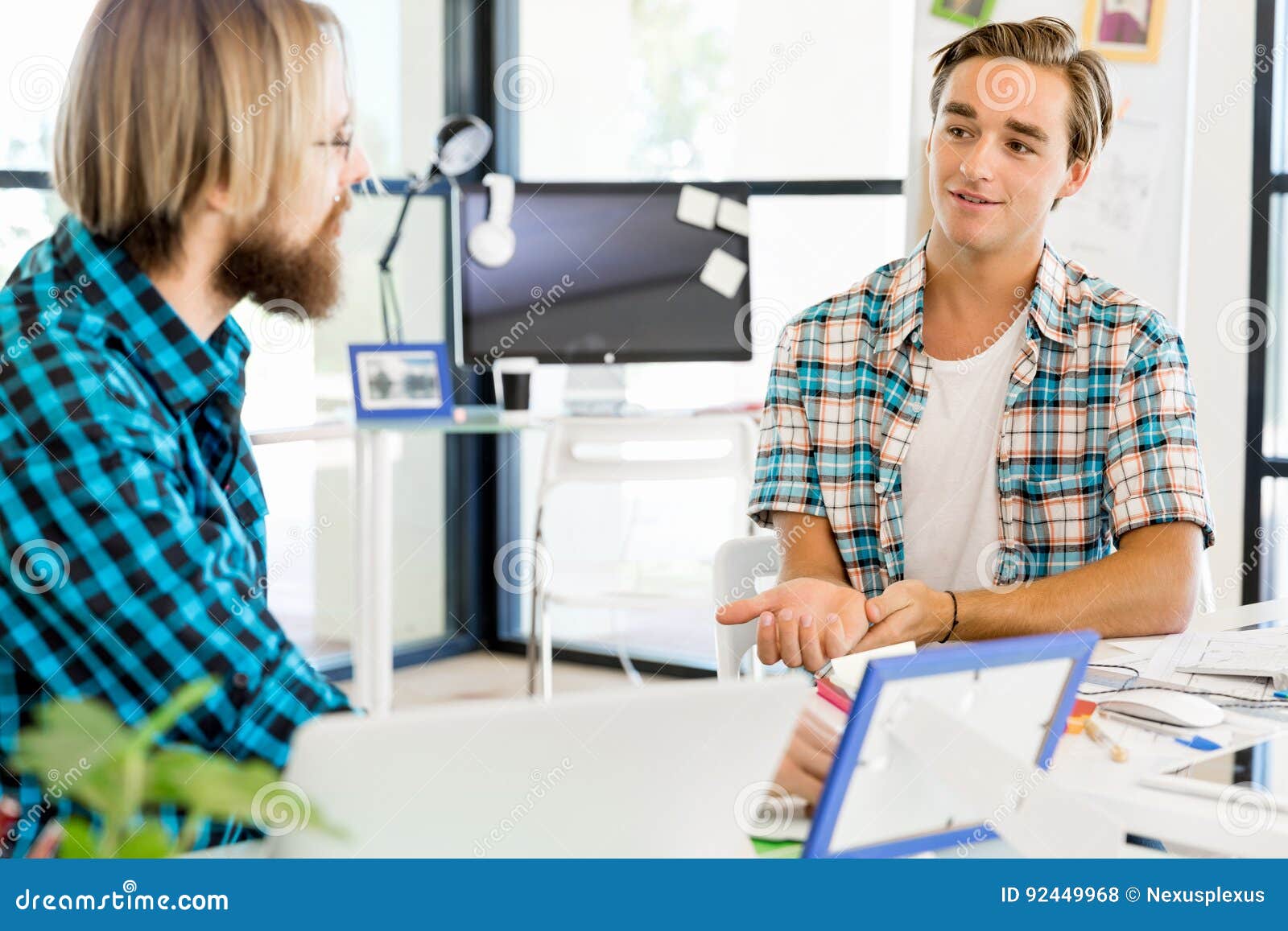 Two Office Workers at the Desk Stock Photo - Image of manager, adult ...