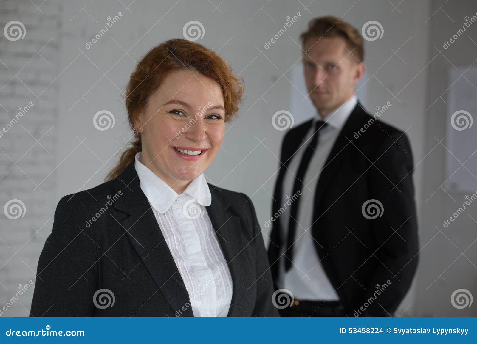 Two office workers stock photo. Image of businesspeople - 53458224