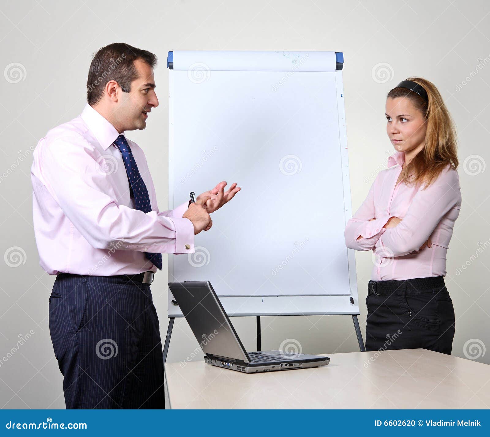 Two Office Workers - Presentation Stock Photo - Image of lecture ...