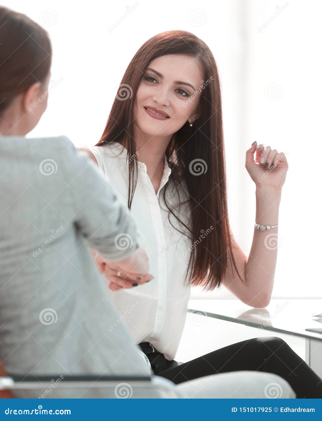 Two Office Workers Talking in the Workplace Stock Image - Image of ...