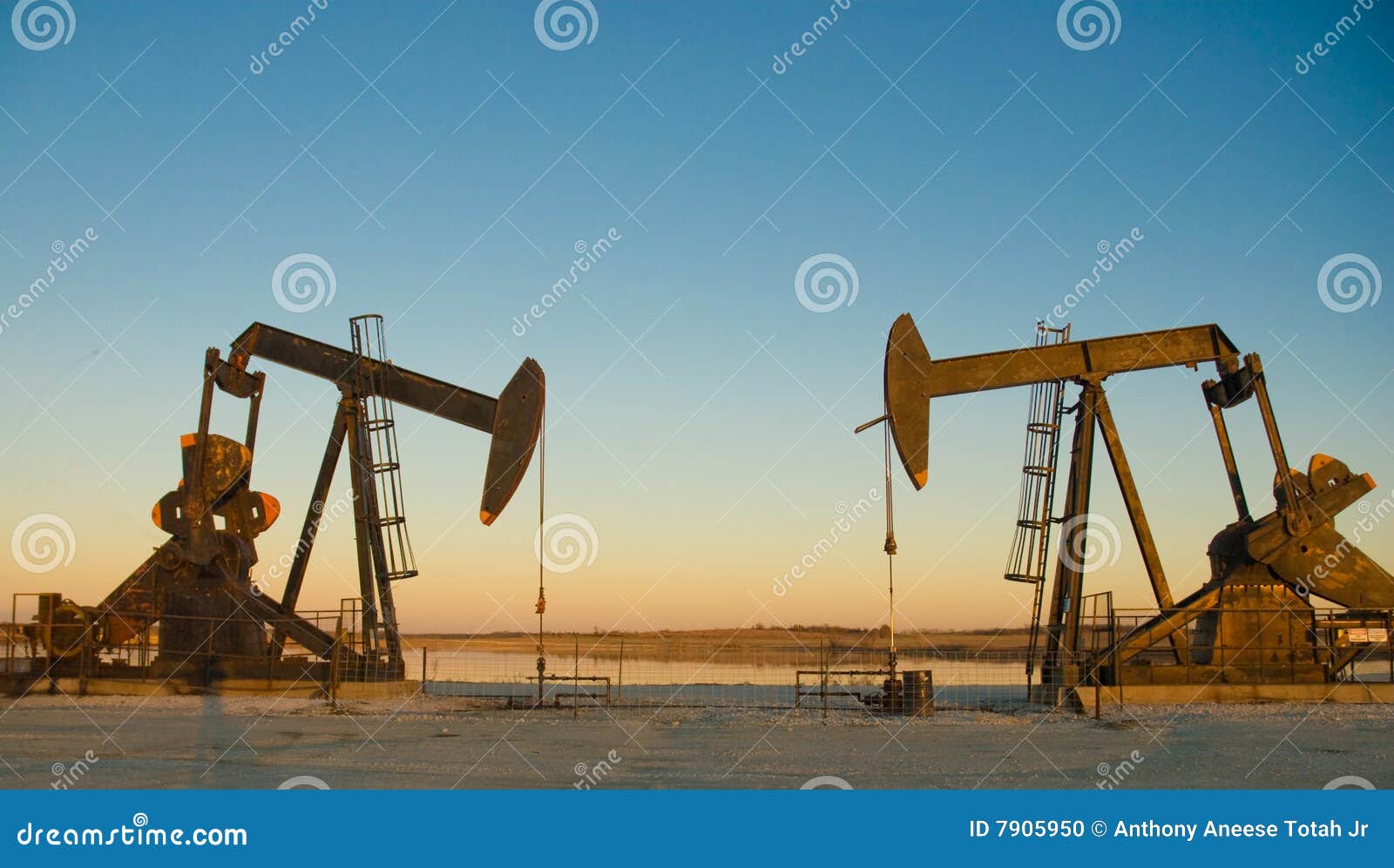 Two Oil Rig stock photo. Image of gasoline, industrial - 7905950